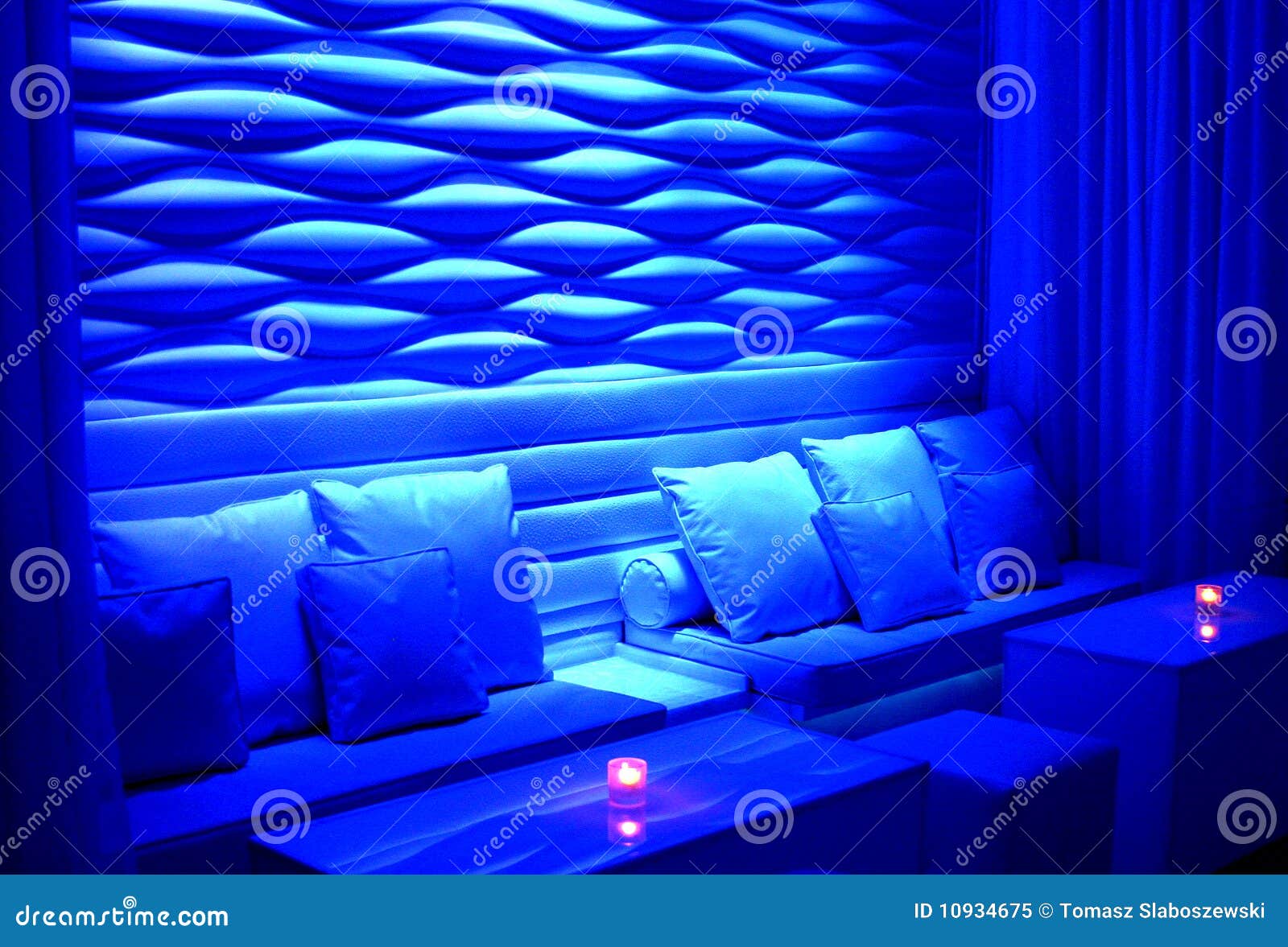 Intimate blue seating stock image. Image of seated, interior - 10934675