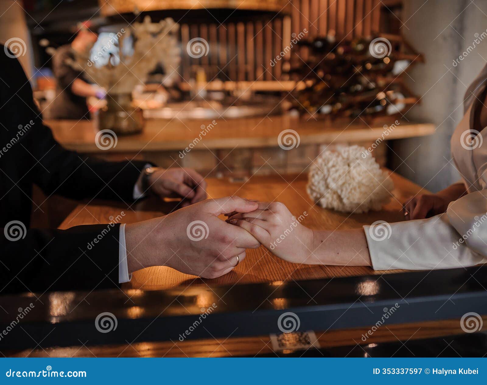 Intimate Moment between Two People at a Restaurant Table Stock Image ...