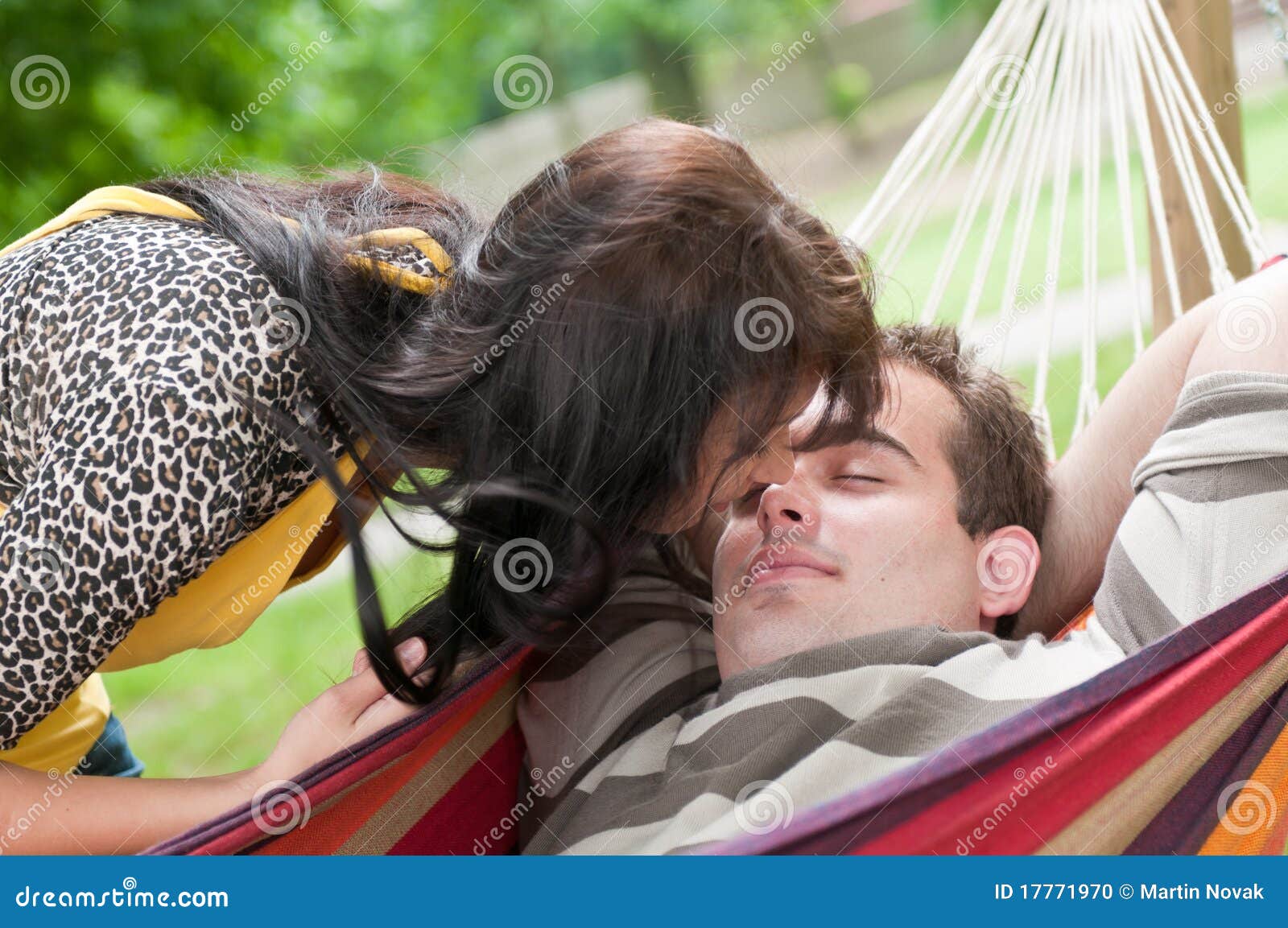 Intimate Moments - Young Couple Outdoors Stock Photo - Image of ...