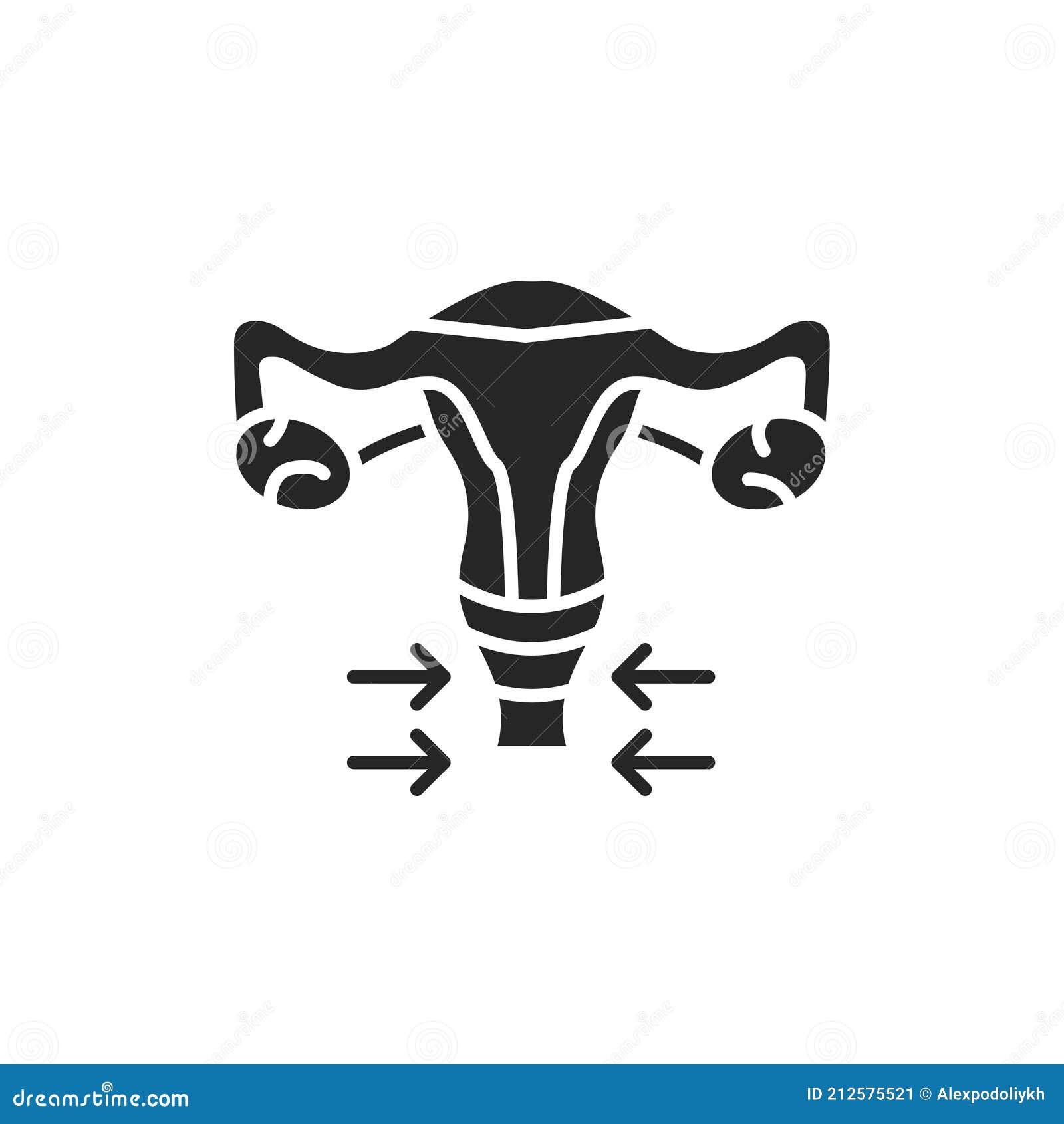 Intimate Plastic Female Reproductive System Glyph Black Icon Sign For
