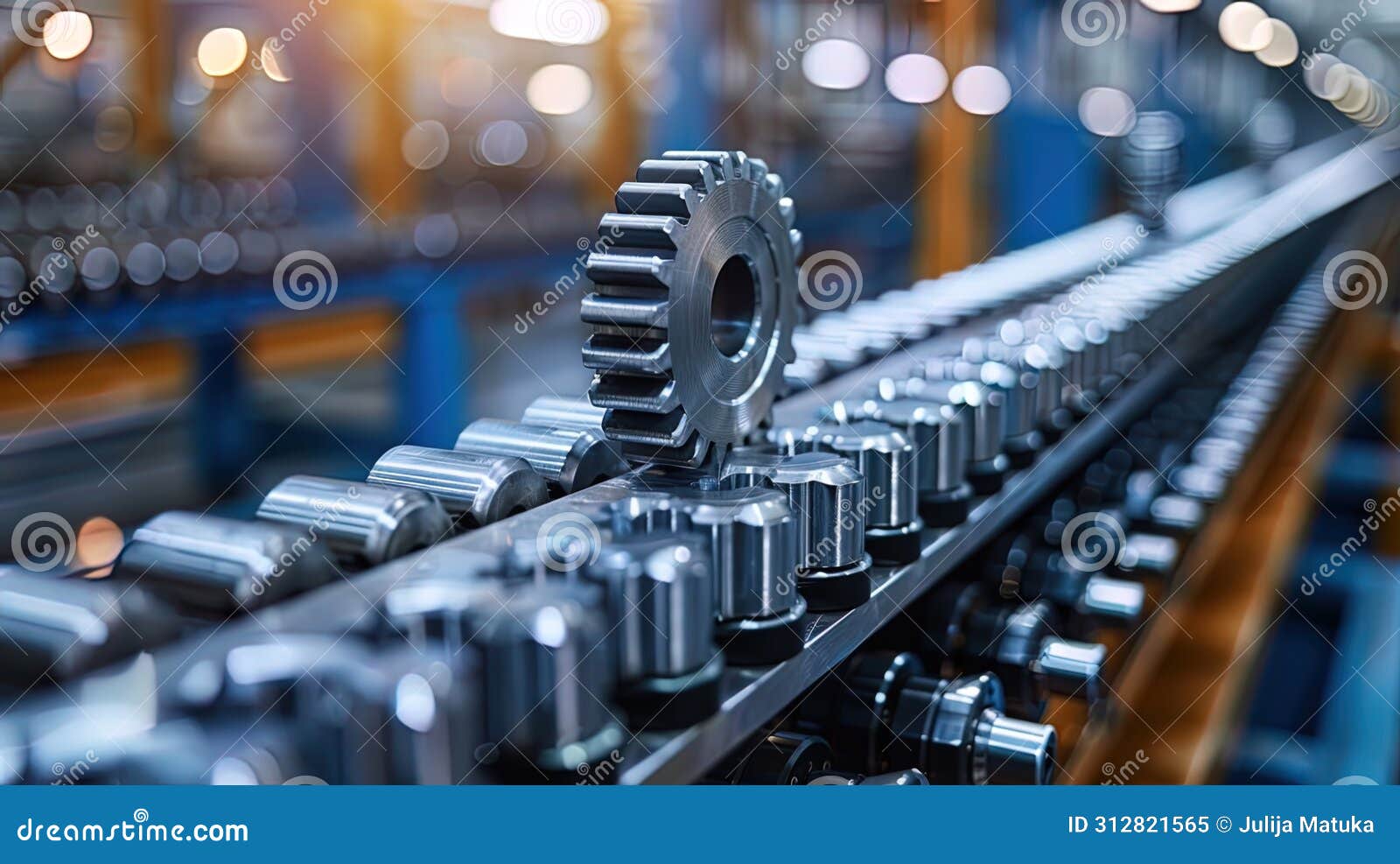 Intimate Shot Capturing the Synchronized Movement of Gears and ...