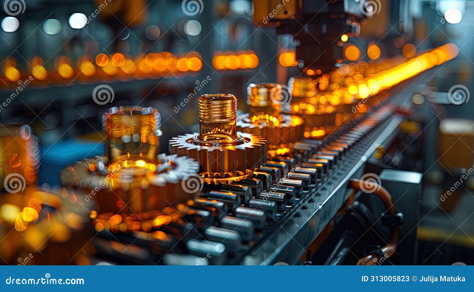 Intimate Shot Capturing the Synchronized Movement of Gears and ...