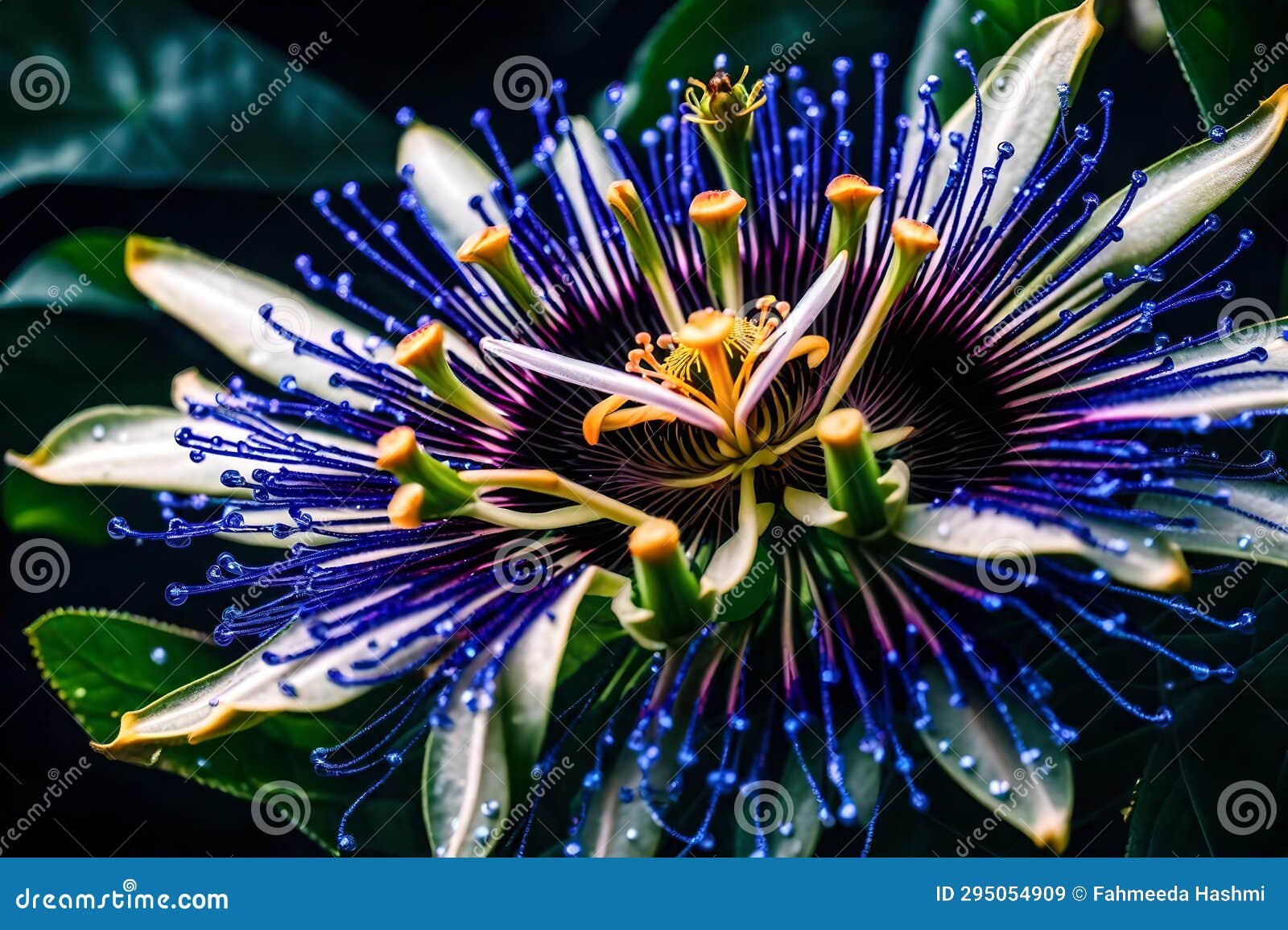 An Intimate View of a Passion Flower, Showcasing Its Unique, Alien-like ...