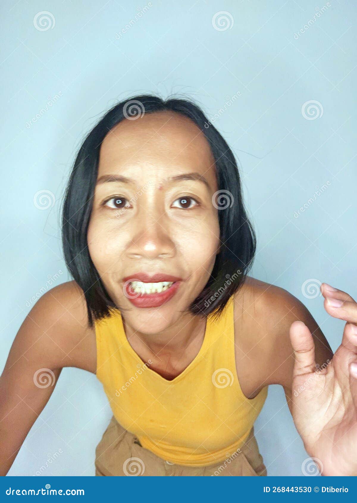 An Intimidating Beautiful Asian Female Isolated Stock Photo - Image of ...