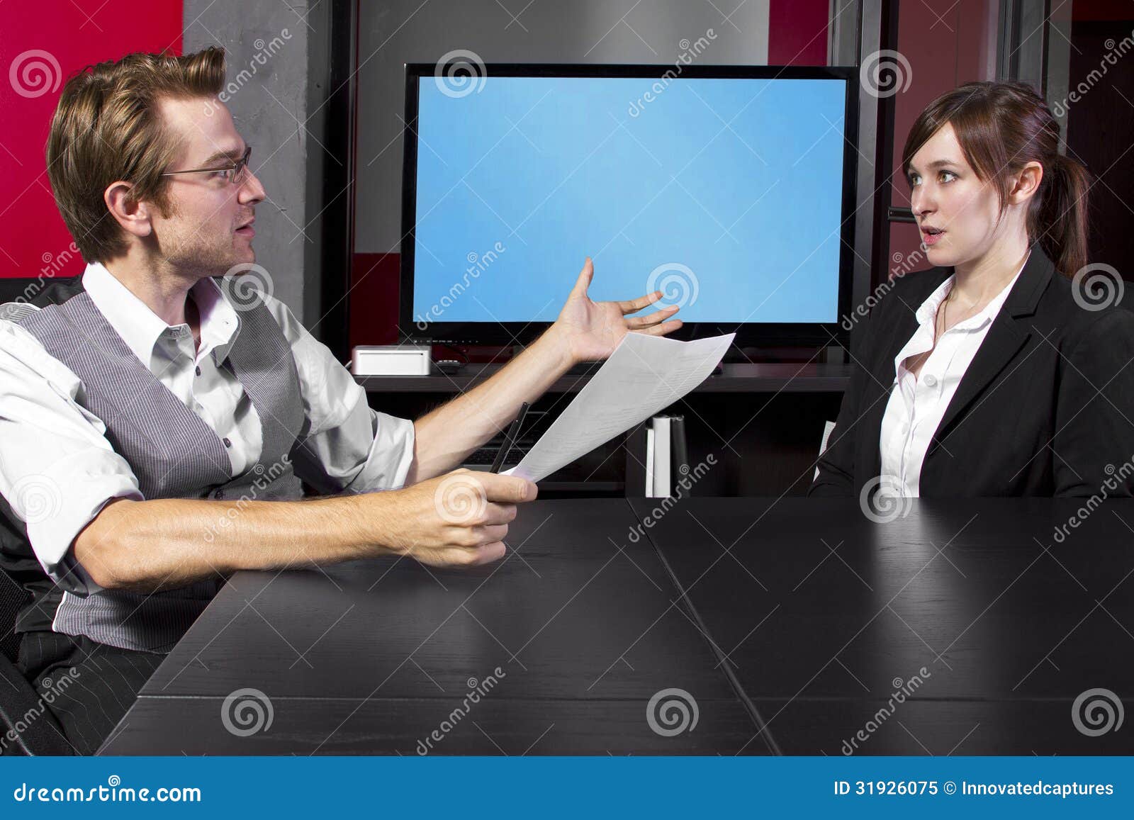 Intimidating Interview Royalty-Free Stock Photo | CartoonDealer.com ...