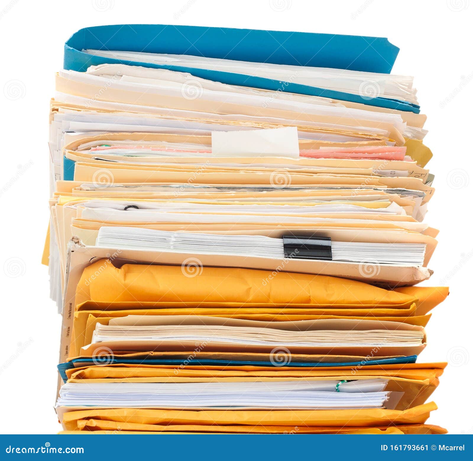 Intimidating Mountain of Paperwork Stock Image - Image of blue, pile ...