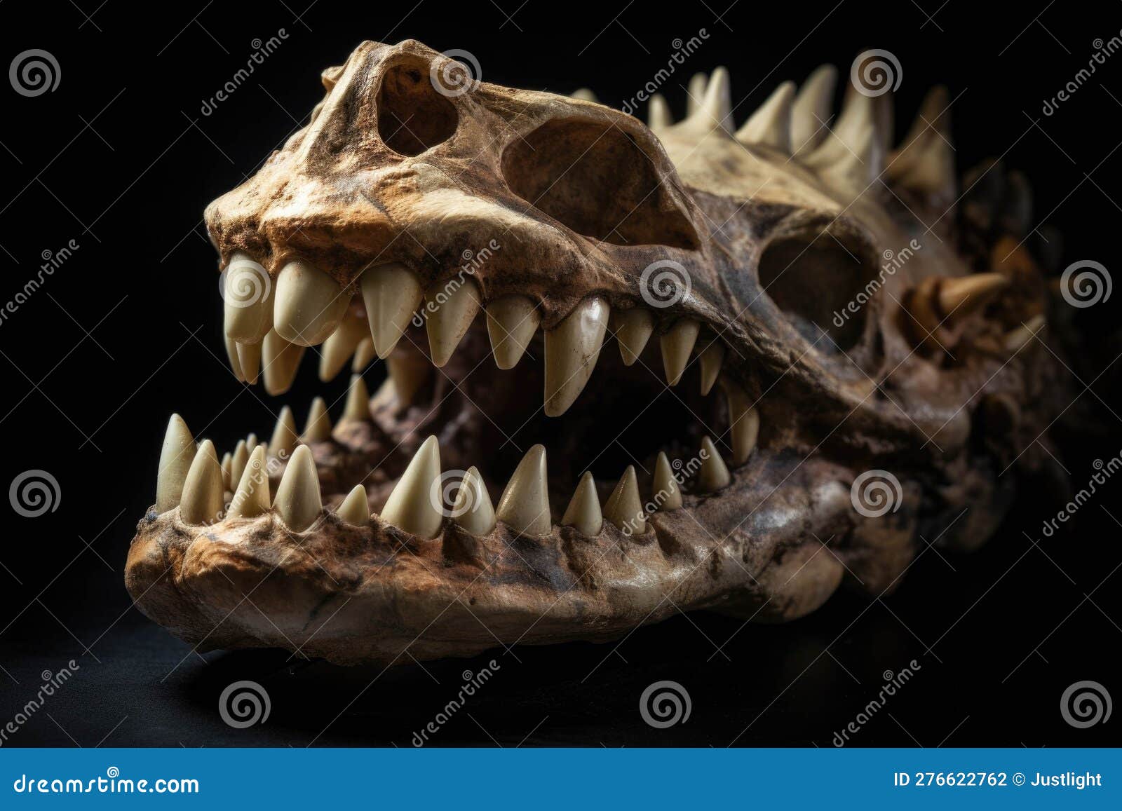 Intimidating Prehistoric Teeth and Jaws a Potent Force of Nature. AI ...