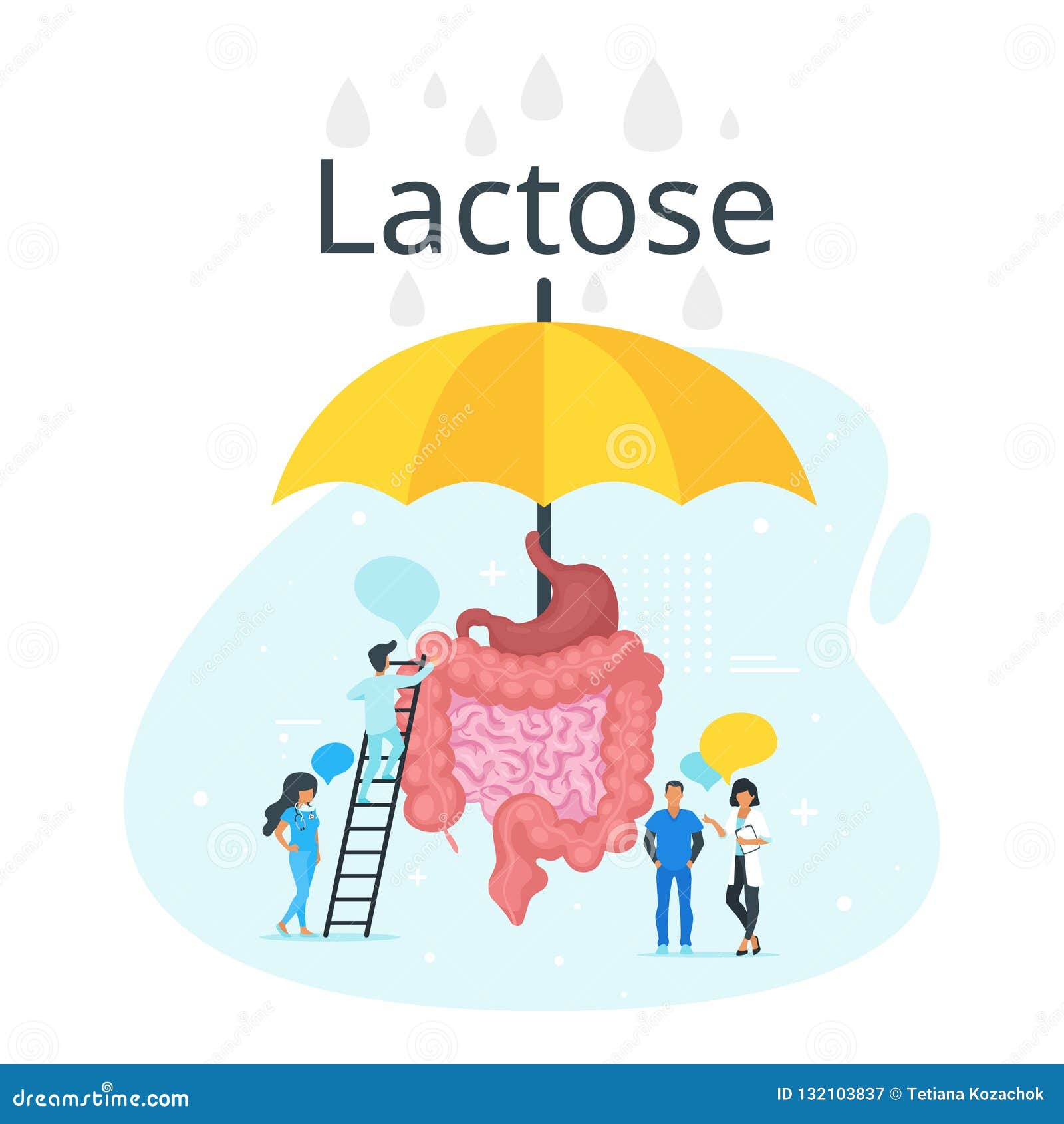 Intolerancia a La Lactosa Del Concepto Ilustración del Vector ...