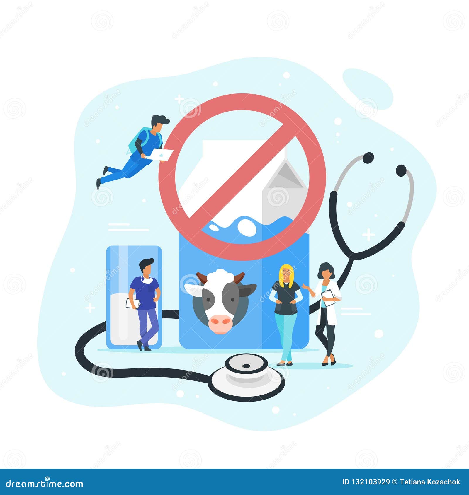 Intolerancia a La Lactosa Del Concepto Del Vector Ilustración del ...