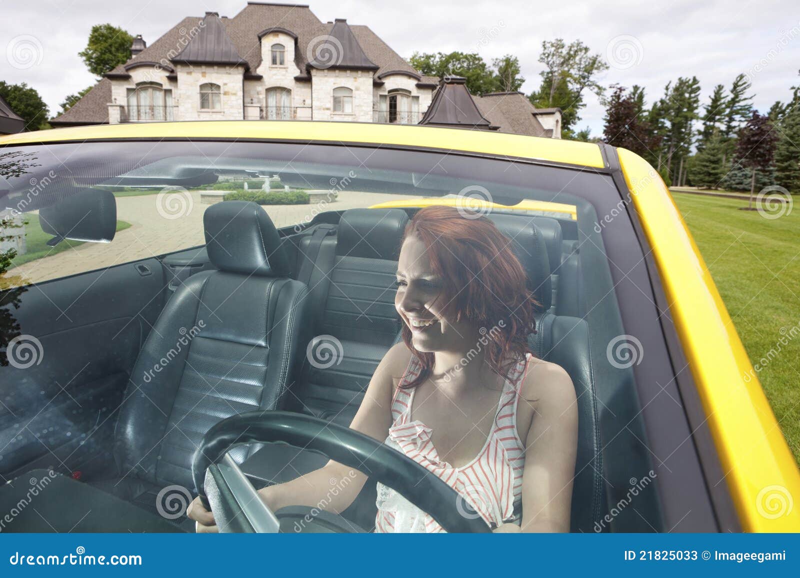 Intoxicated Young Woman Driving Stock Image - Image of female ...