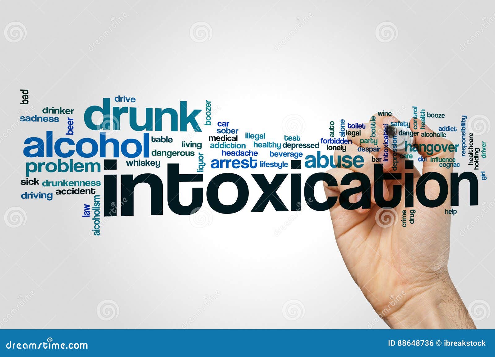 Intoxication Word Cloud Concept Stock Illustration - Illustration of ...