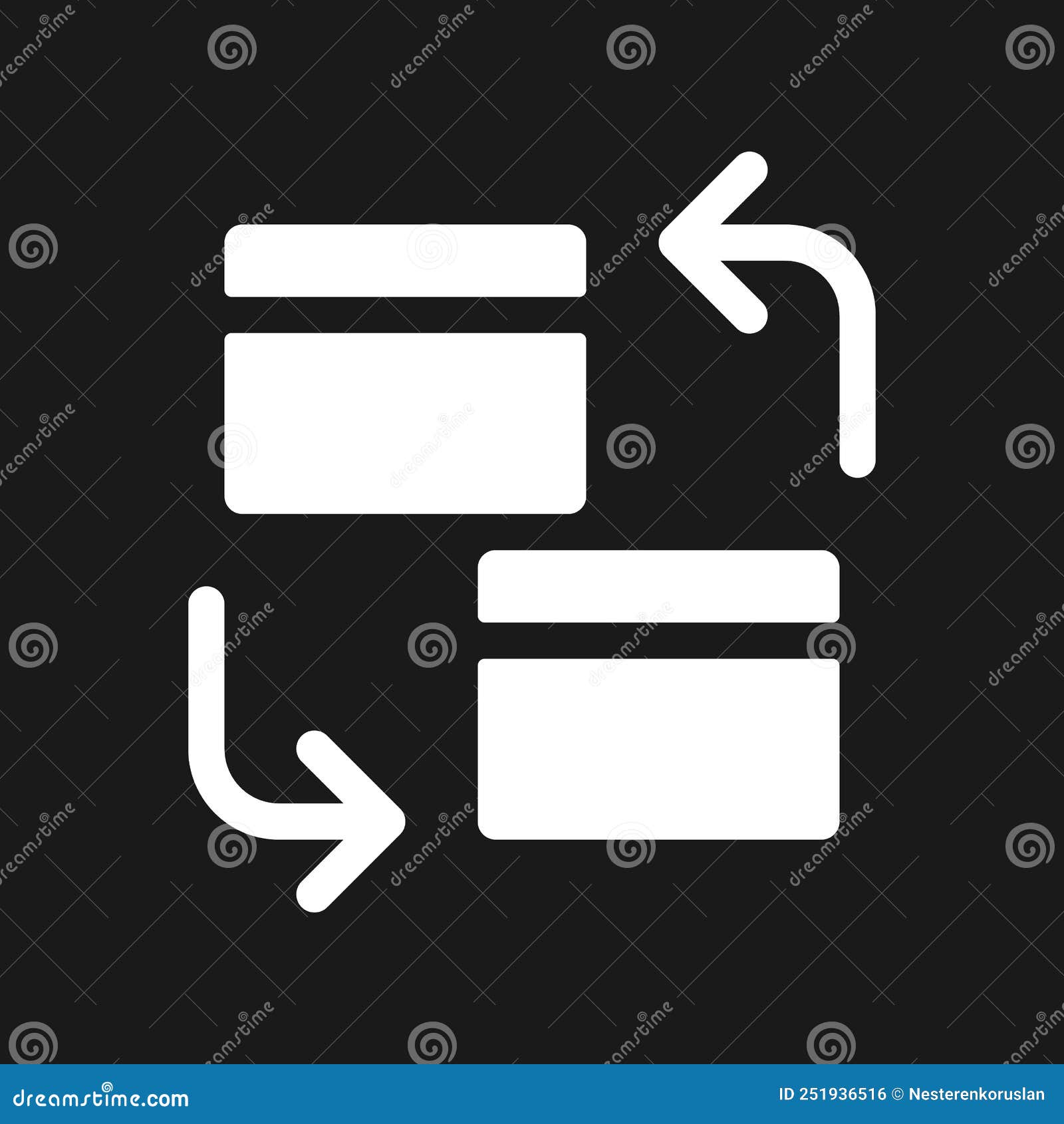 Intra Bank Transfer Pixel Perfect White Linear Ui Icon For Dark Theme ...