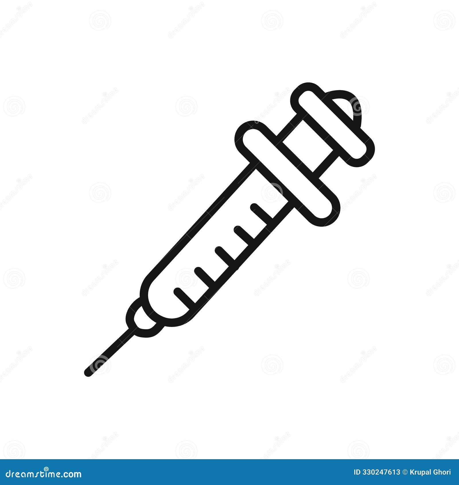 Intradermal Injection Icon Black And White Vector Outline Sign ...