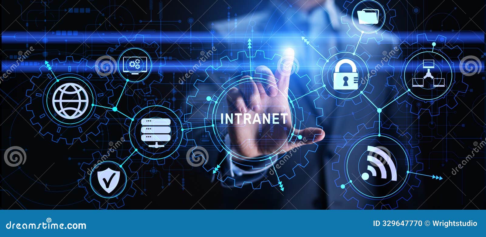 Intranet Business Corporate Communication Document Management System Dms. Privacy Cybersecurity ...