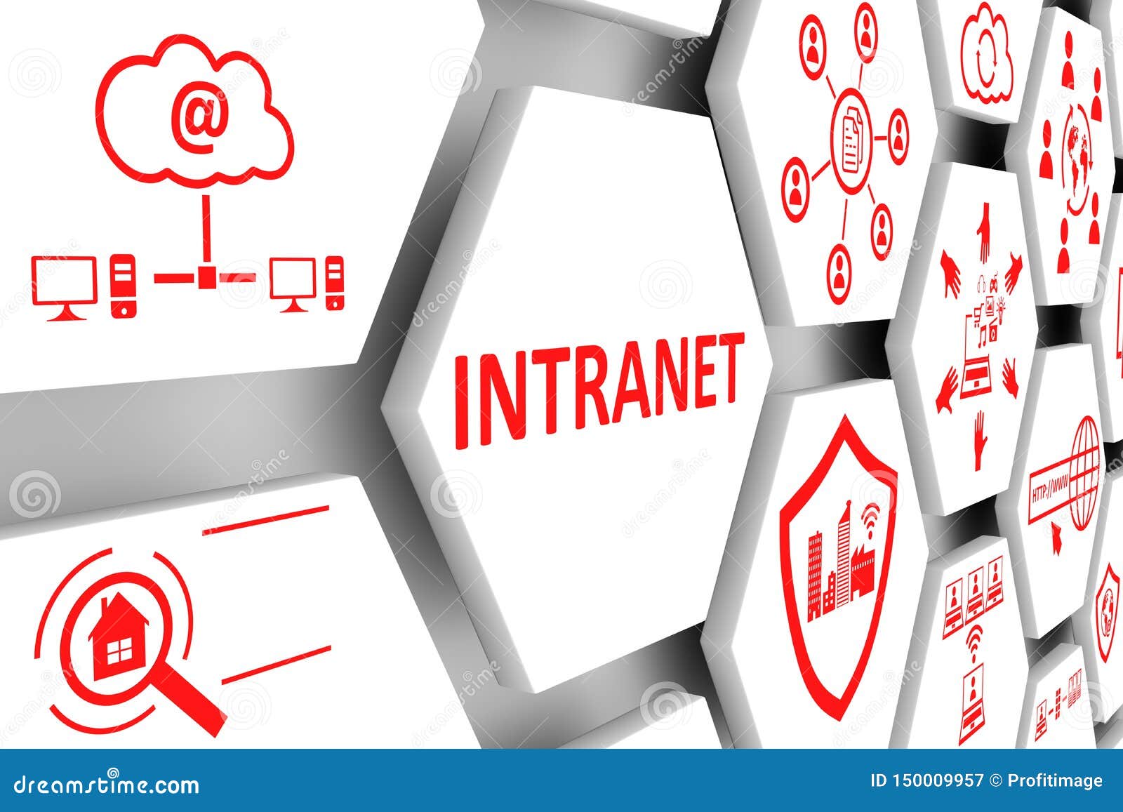 INTRANET Concept Cell Background Stock Illustration - Illustration of ...
