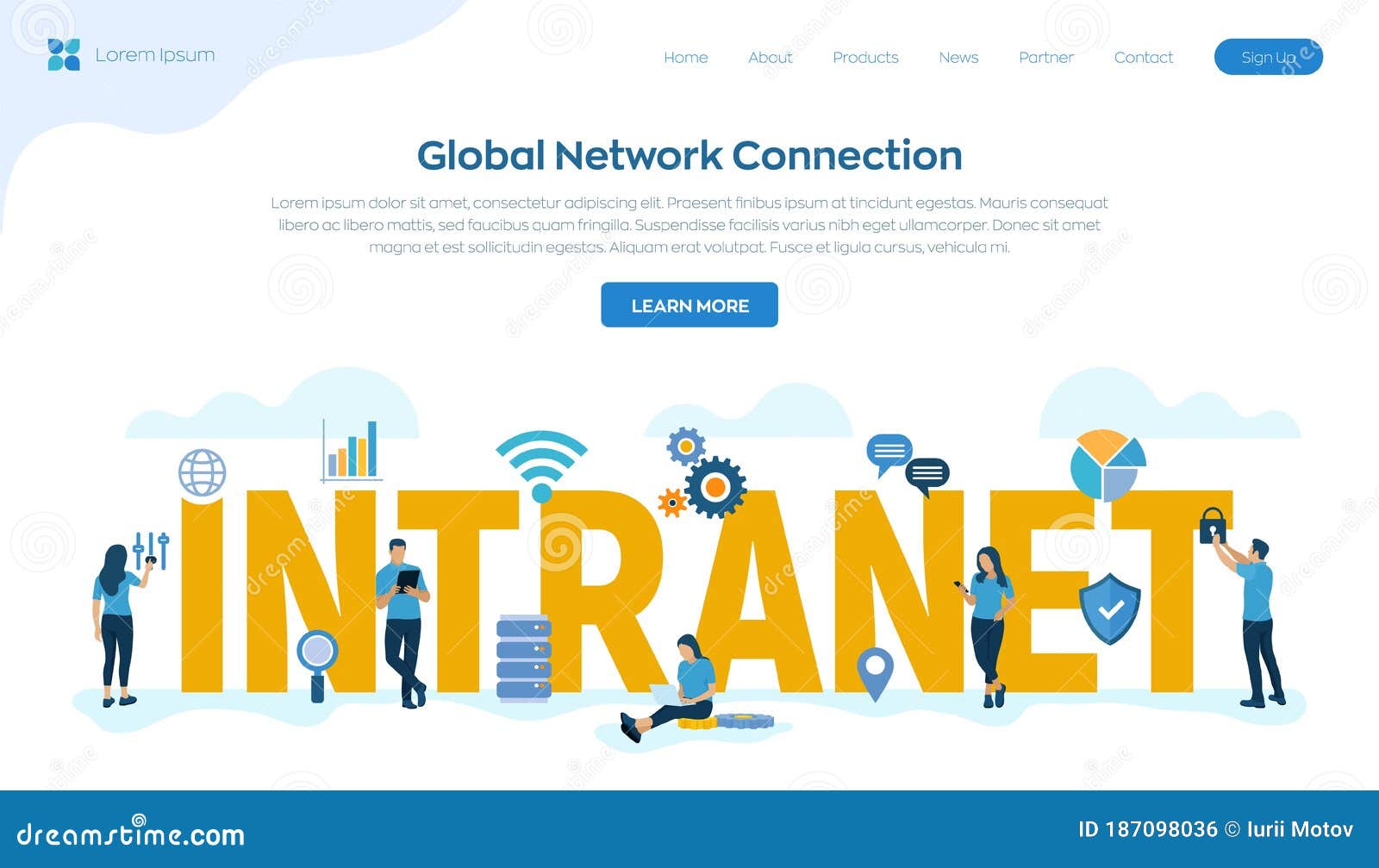 INTRANET. Global Network Connection Technology. Intranet Business ...