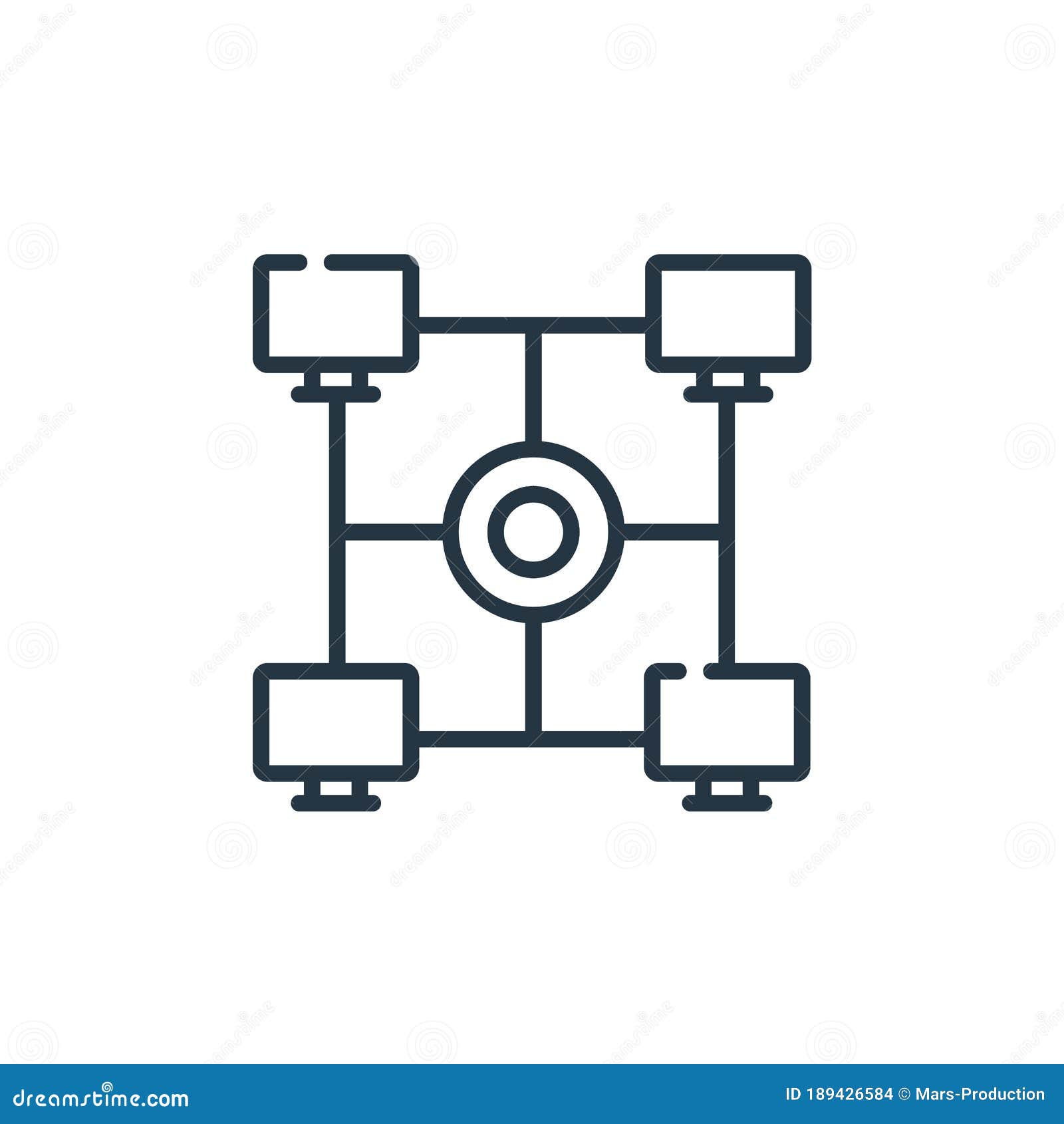 Intranet Vector Icon Isolated On White Background. Outline, Thin Line ...