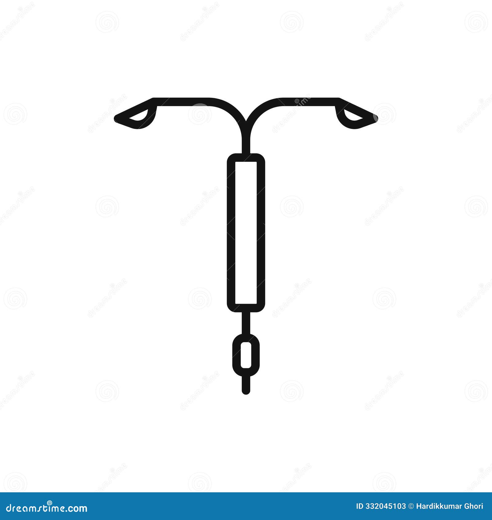 Intrauterine Device Icon Symbol on White Background Stock Vector ...