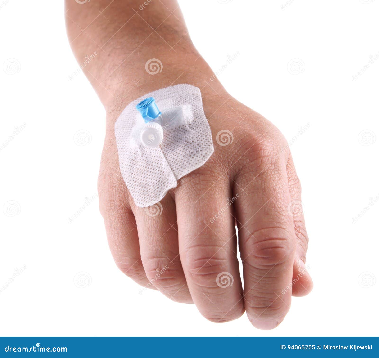 Intravenous Cannula, Venflon Founded on Men`s Hand Stock Image - Image ...