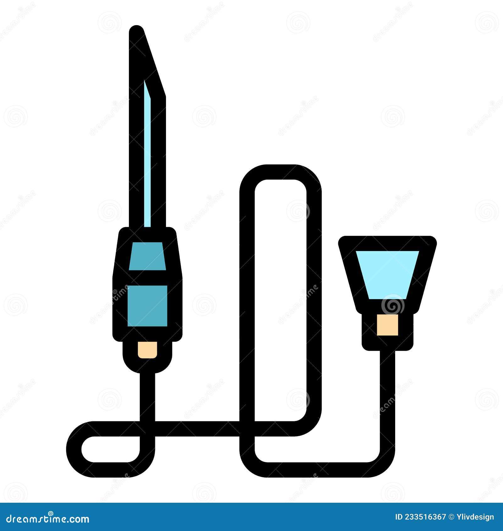 Intravenous Catheter Icon Color Outline Vector Stock Vector ...