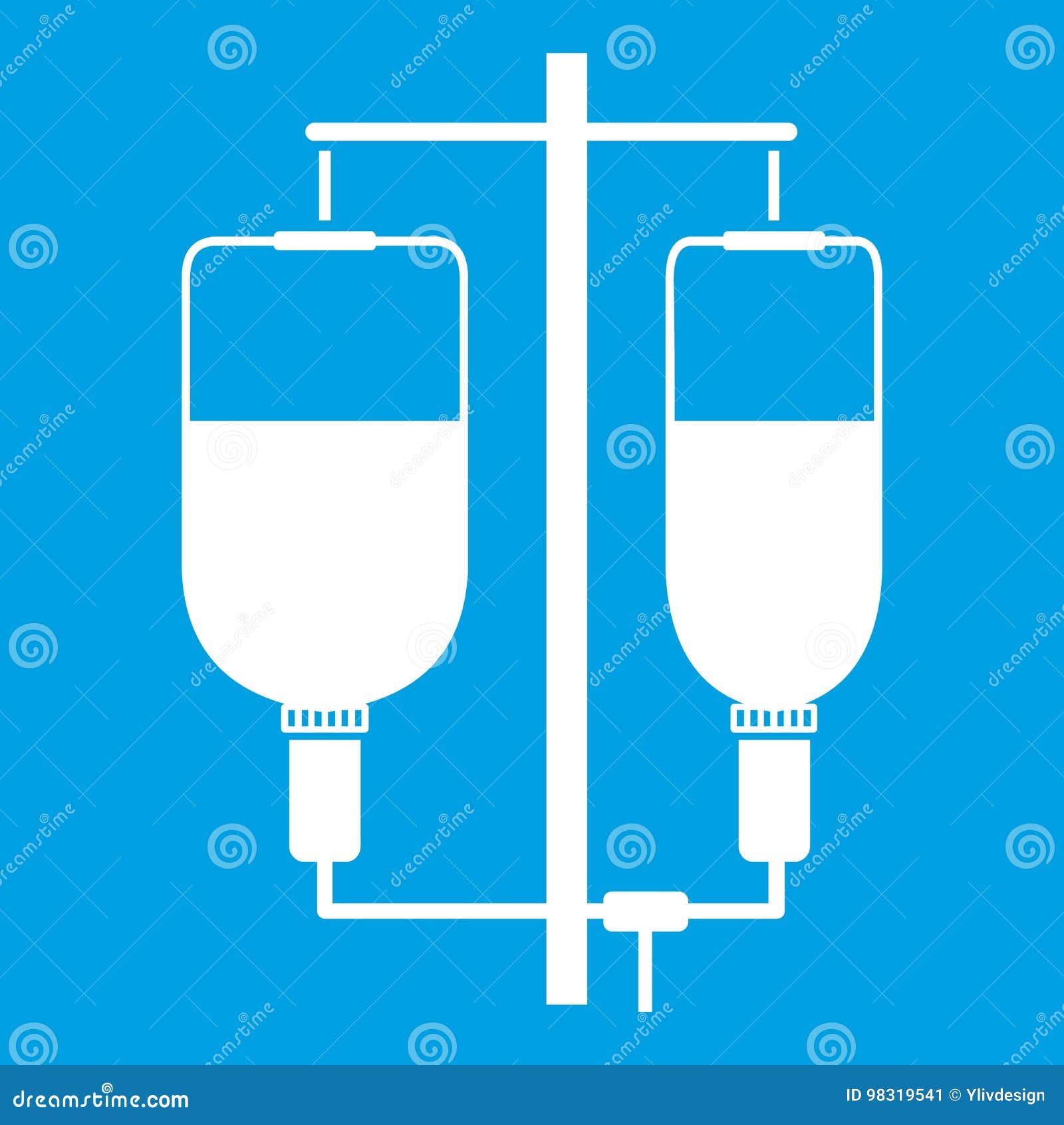 Intravenous Infusion Icon Digital Red Cartoon Vector | CartoonDealer ...