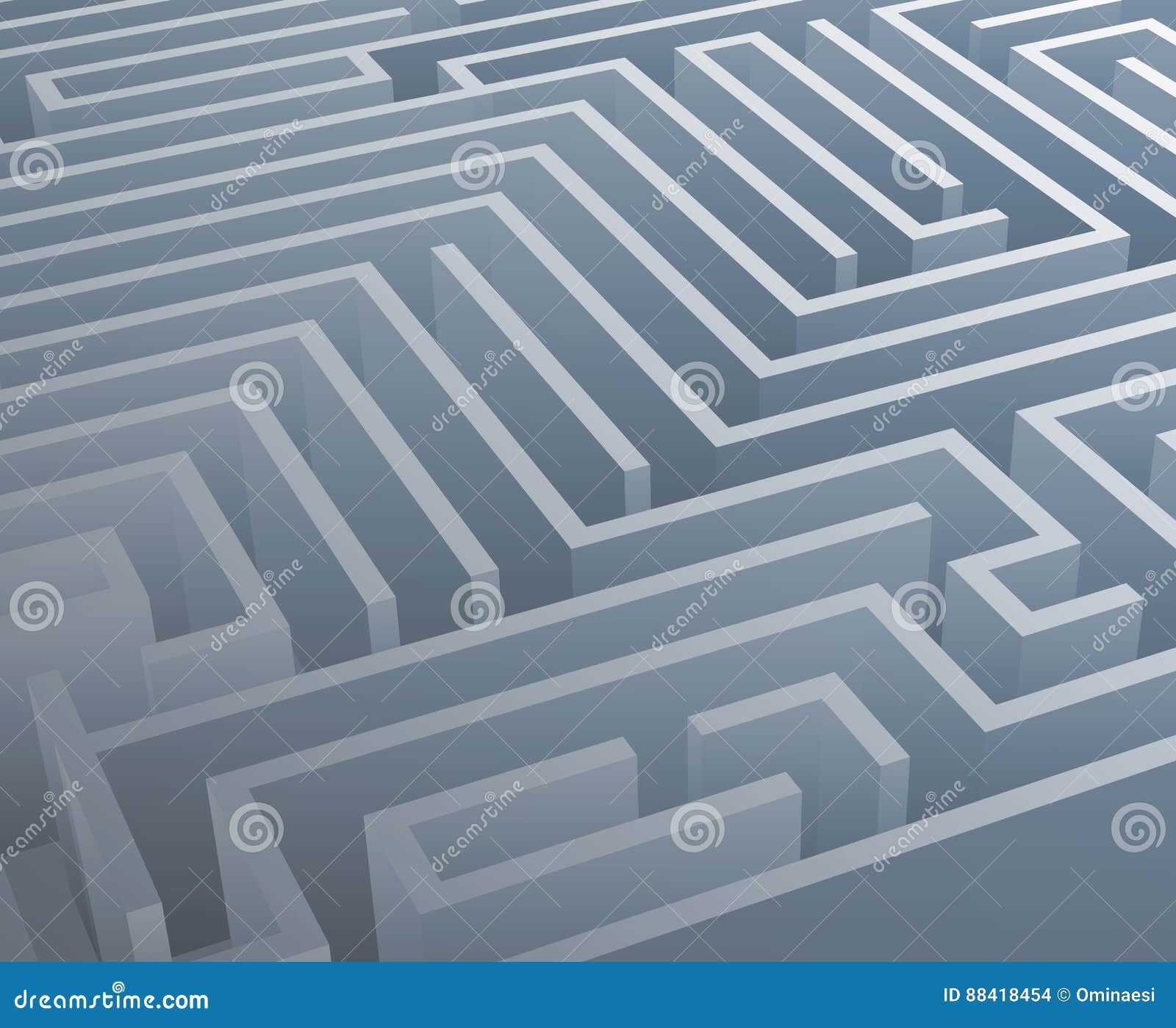 Isometric Intricacy Labyrinth Maze Background 3d Design Template Vector ...