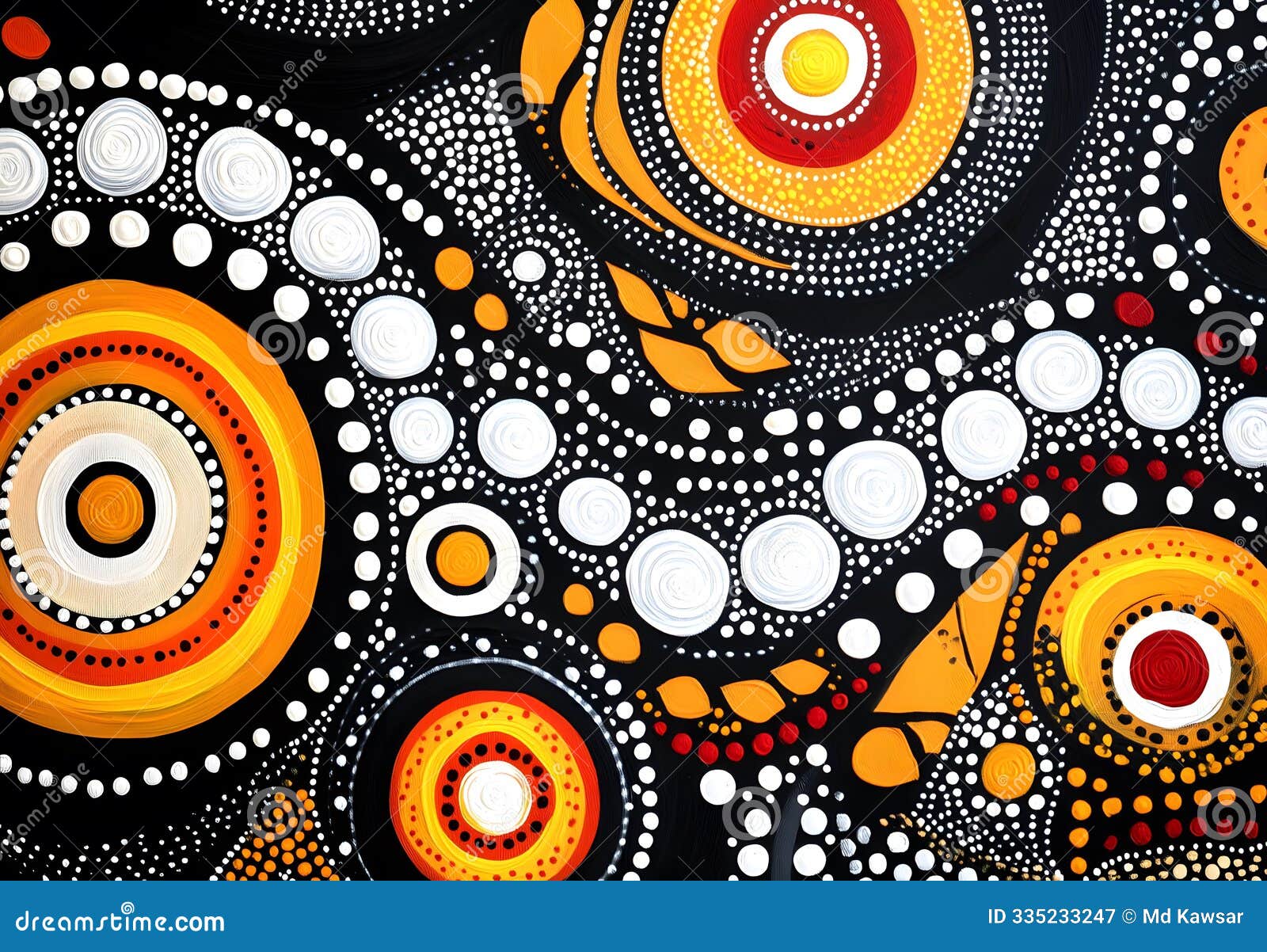 Intricate Aboriginal Dot Painting Pattern Stock Illustration ...