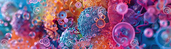 Intricate Abstract Art Representing the Human Microbiome Stock ...