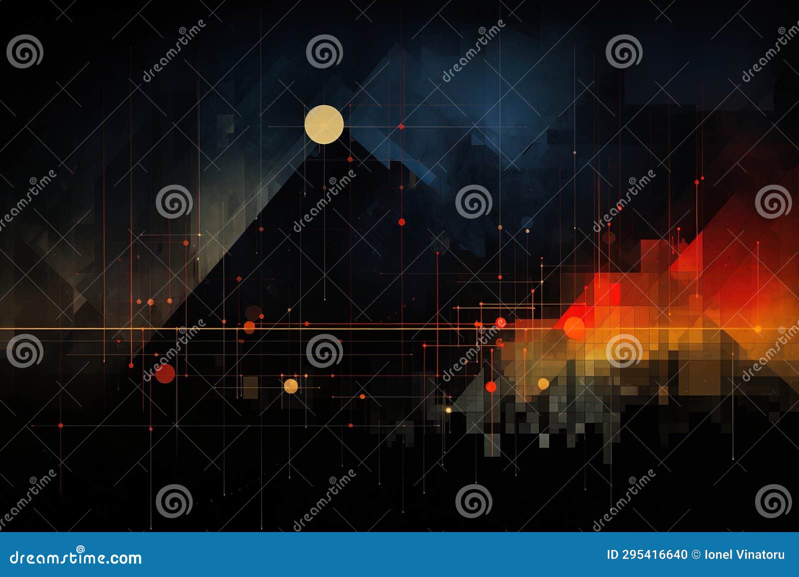 Intricate Abstract Background of Metric Data Interpretations and ...