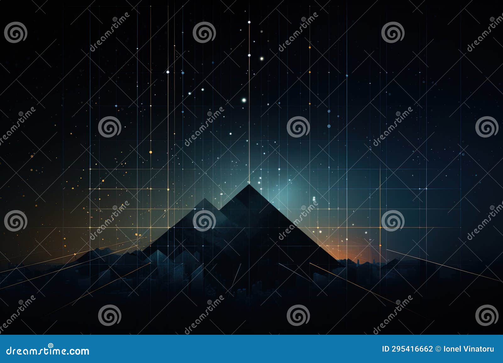Intricate Abstract Background of Metric Data Interpretations and ...