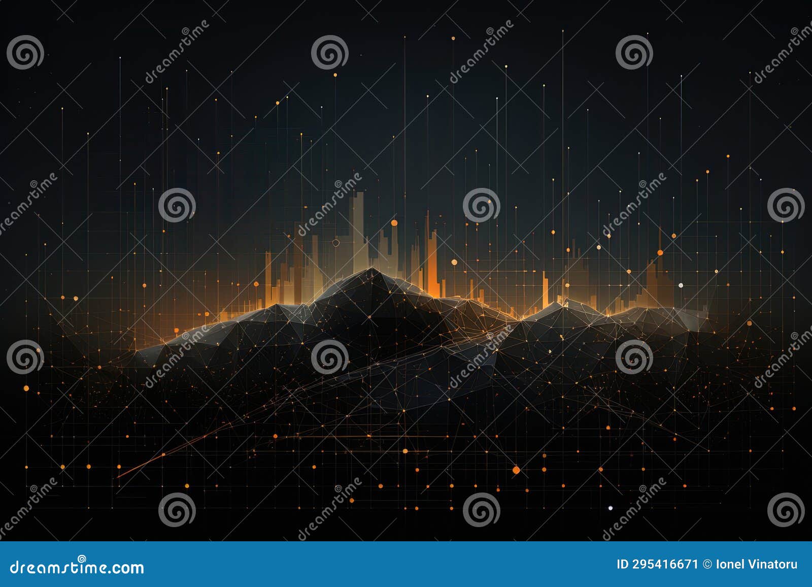 Intricate Abstract Background of Metric Data Interpretations and ...