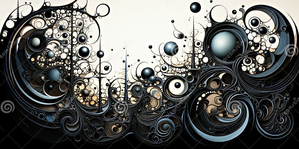 Intricate Abstract Digital Art Featuring Futuristic Geometric Patterns ...