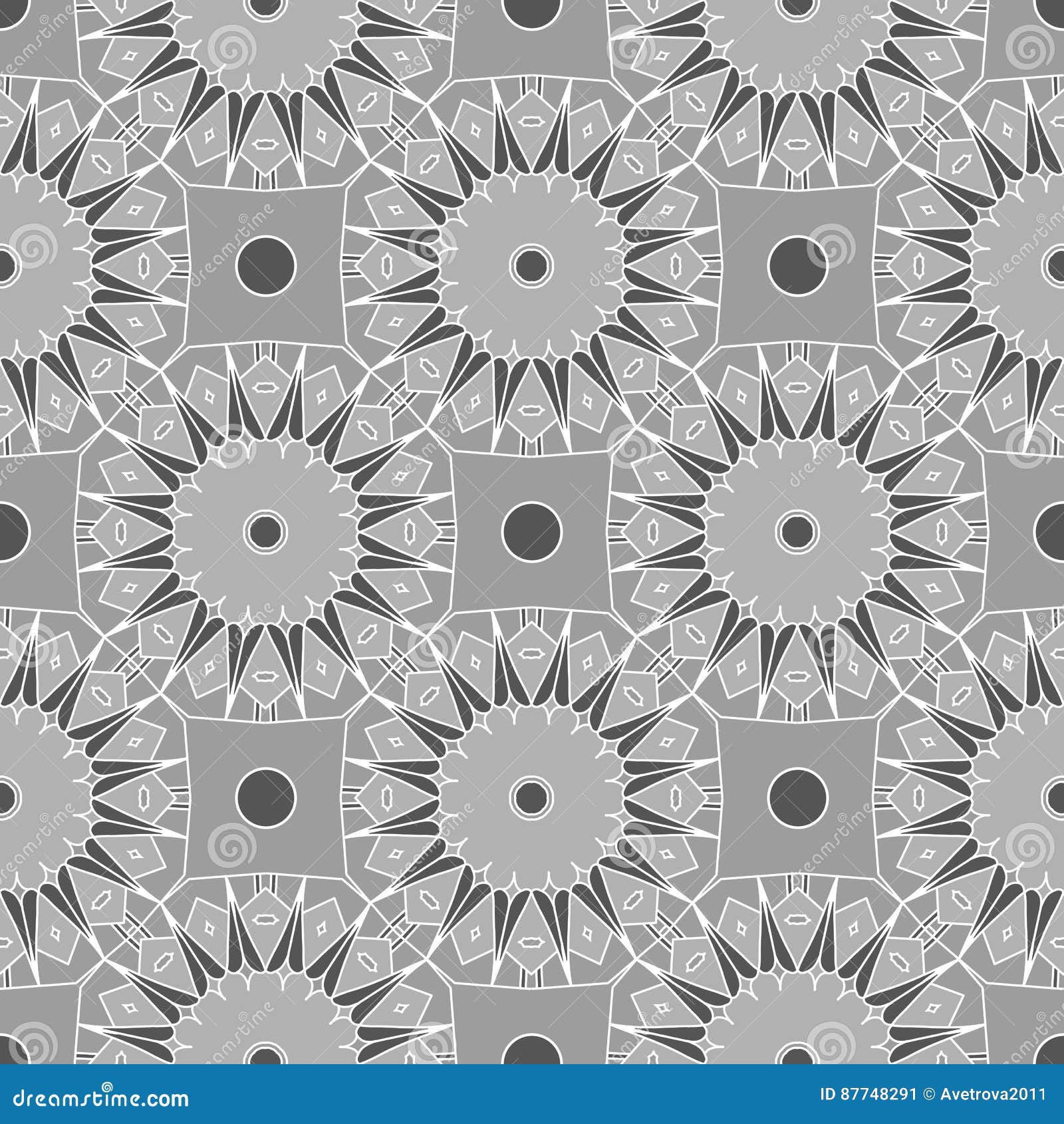 Intricate Abstract Seamless Background. Repeating Kaleidoscope Pattern ...