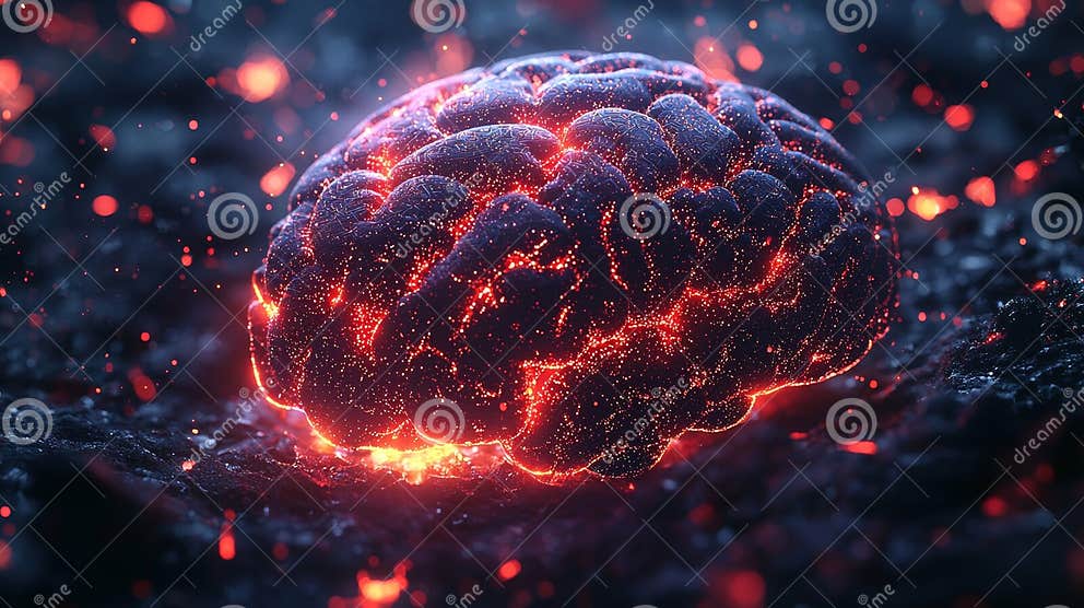 Intricate AIDriven Brain System Concept Stock Illustration ...