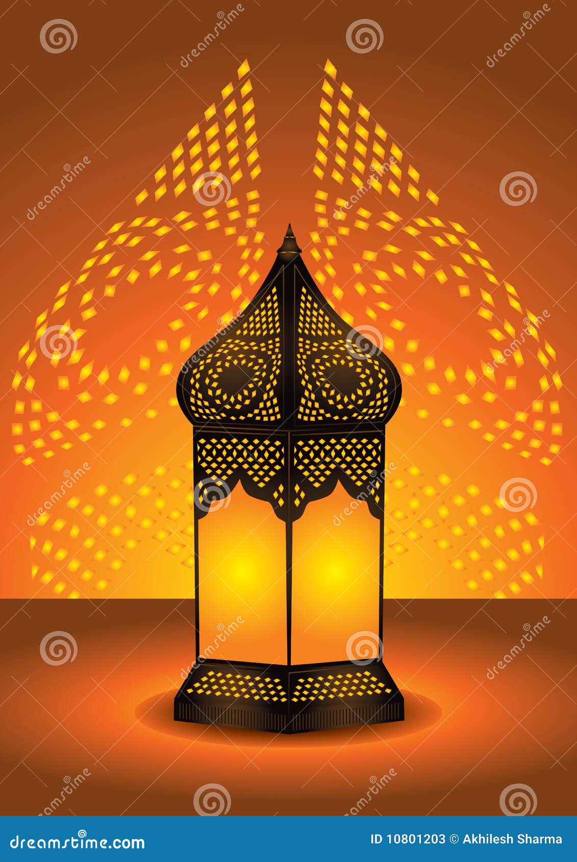 Intricate Arabic Floor Lamp Stock Vector - Illustration of design ...