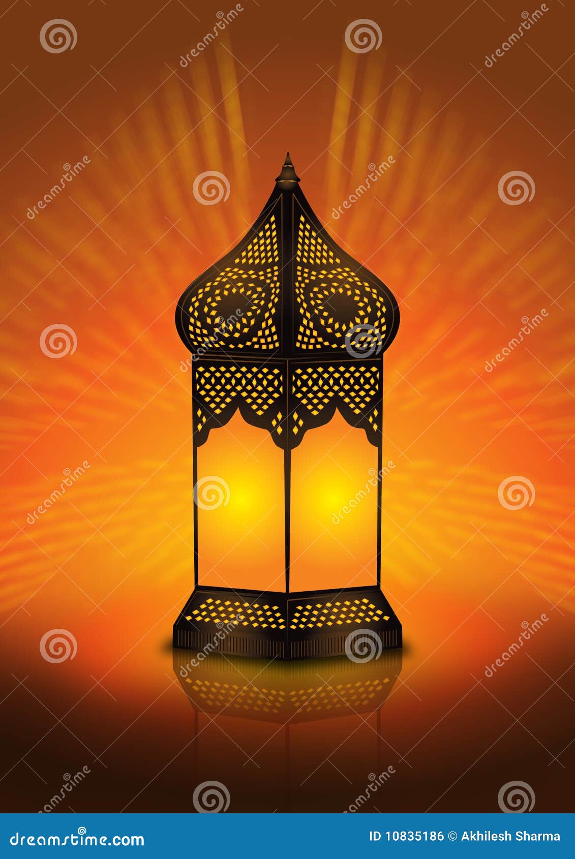 Intricate Arabic Floor Lamp Stock Illustration - Illustration of design ...
