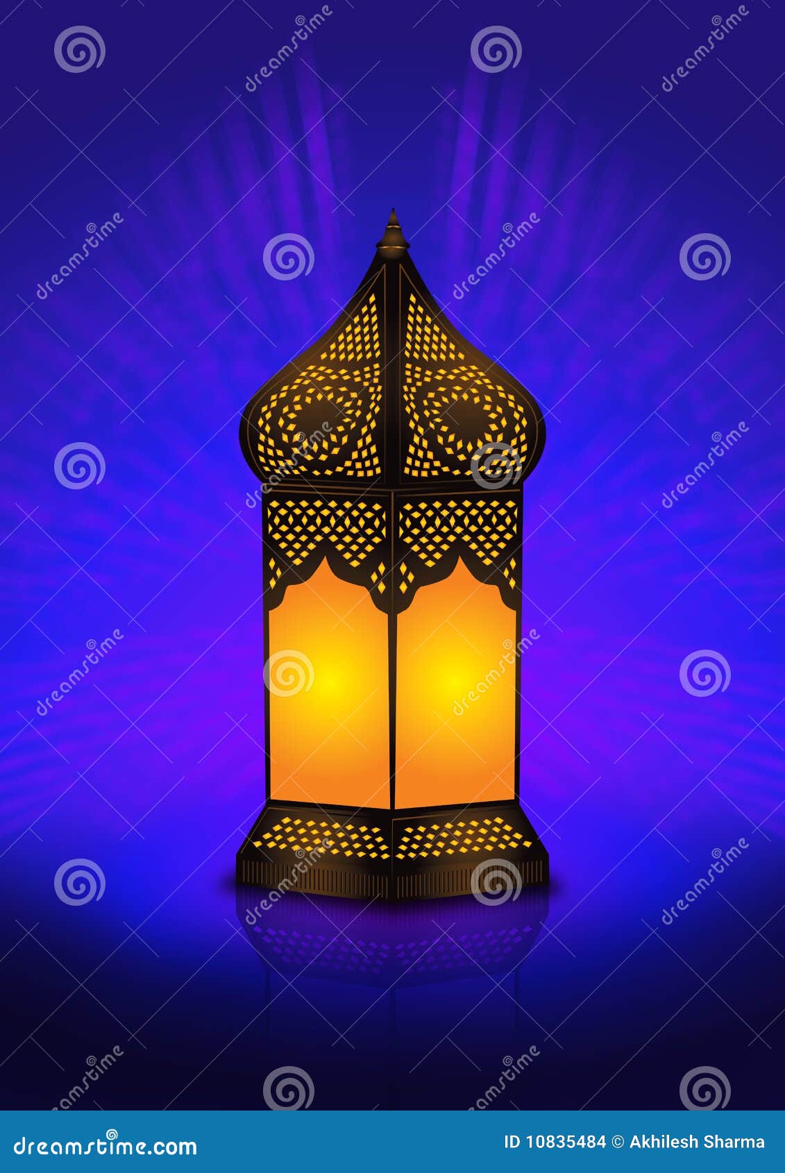 Intricate Arabic Floor Lamp Stock Illustration - Illustration of middle ...