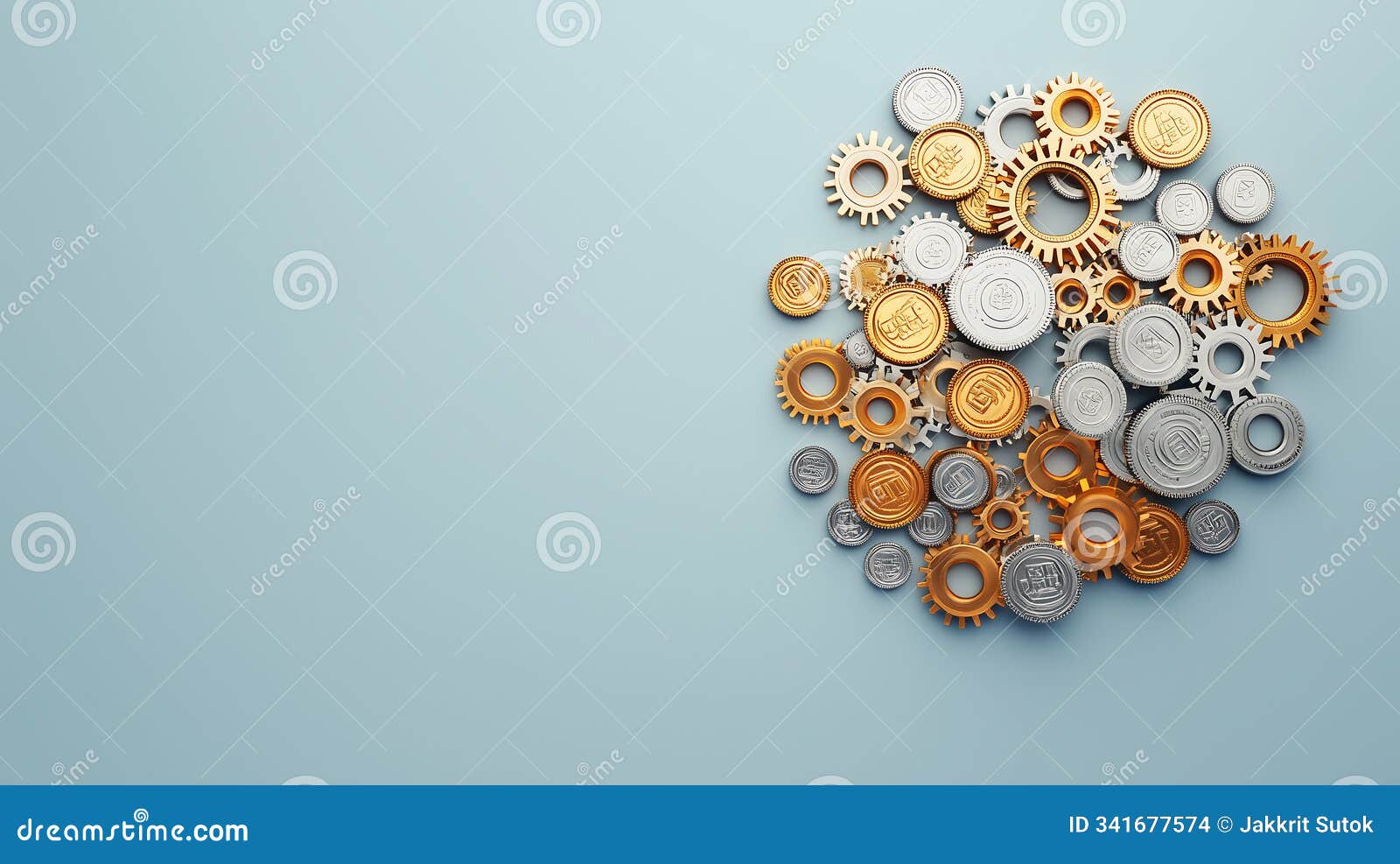 Intricate Arrangement of Metallic Gears a Visual Representation of ...