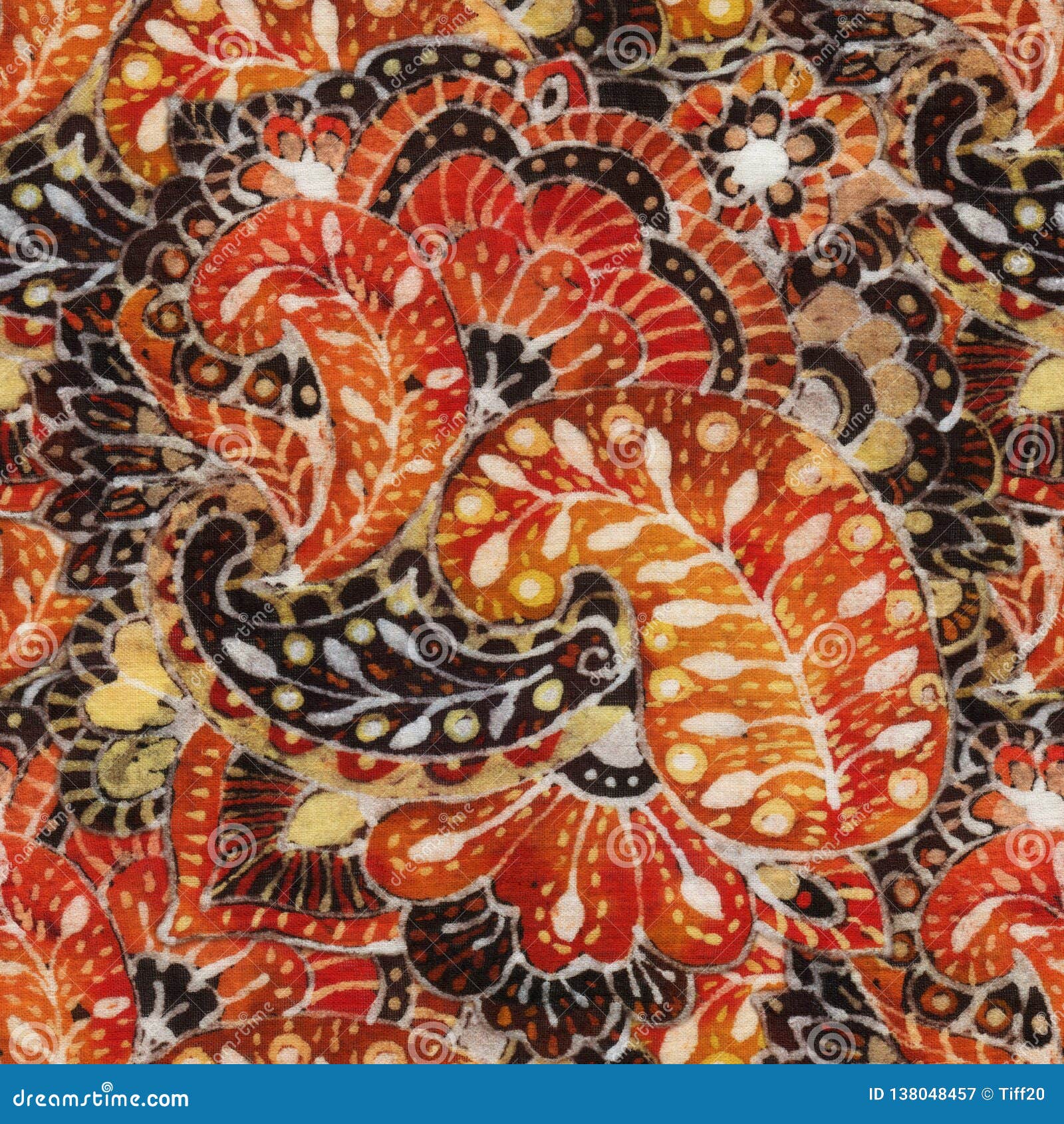 The Intricate Batik Pattern Stock Illustration - Illustration of cloth ...