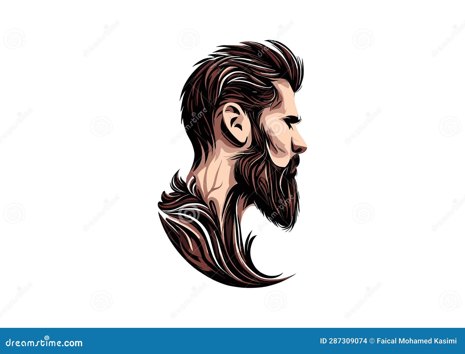 Intricate Beard Vectors: Logo Impressions Stock Illustration ...