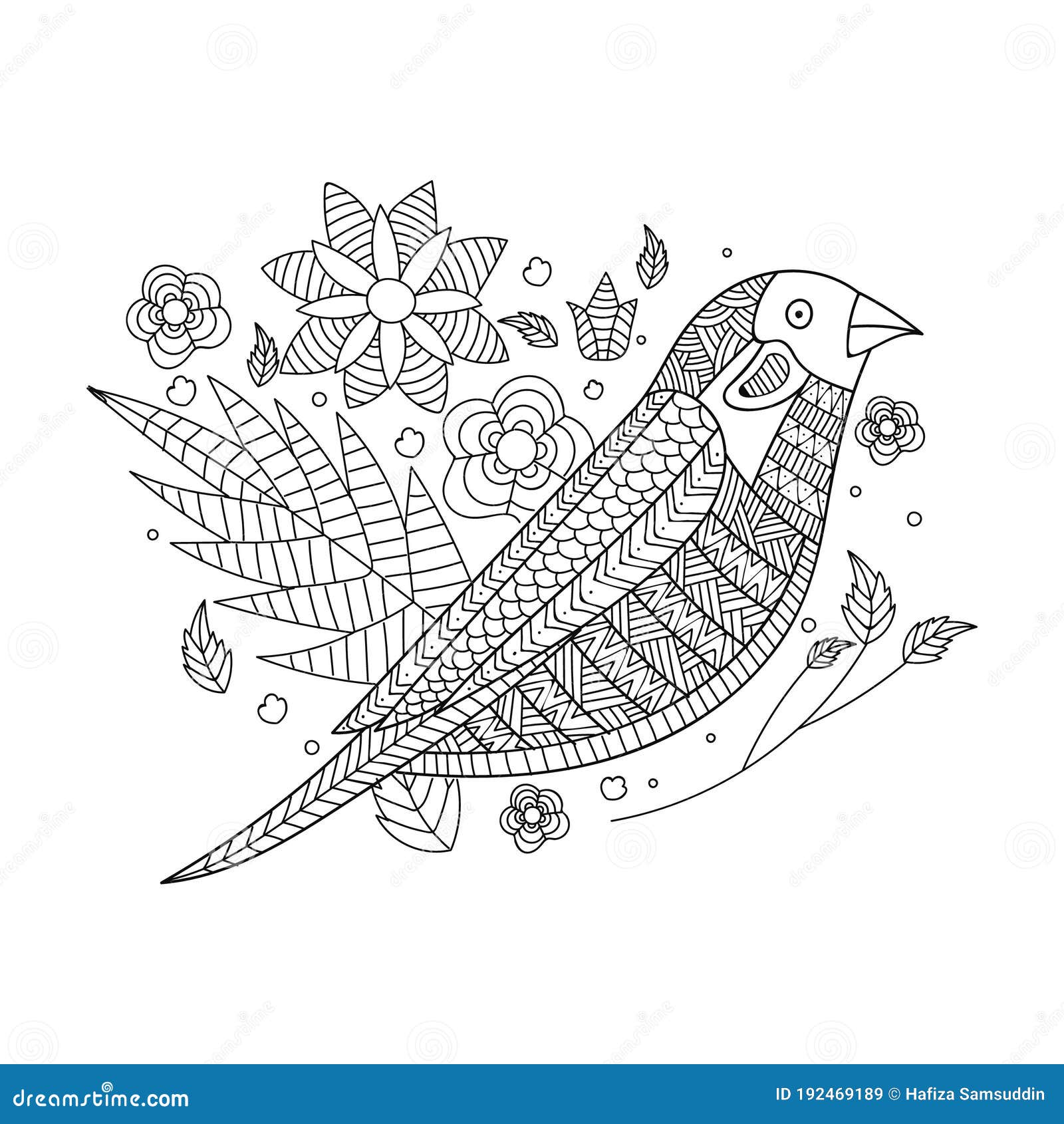 Intricate Bird Design. Vector Illustration Decorative Design Stock ...