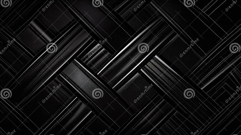 Intricate Black Leather Weaving Patterns Creating a Textured Surface in ...