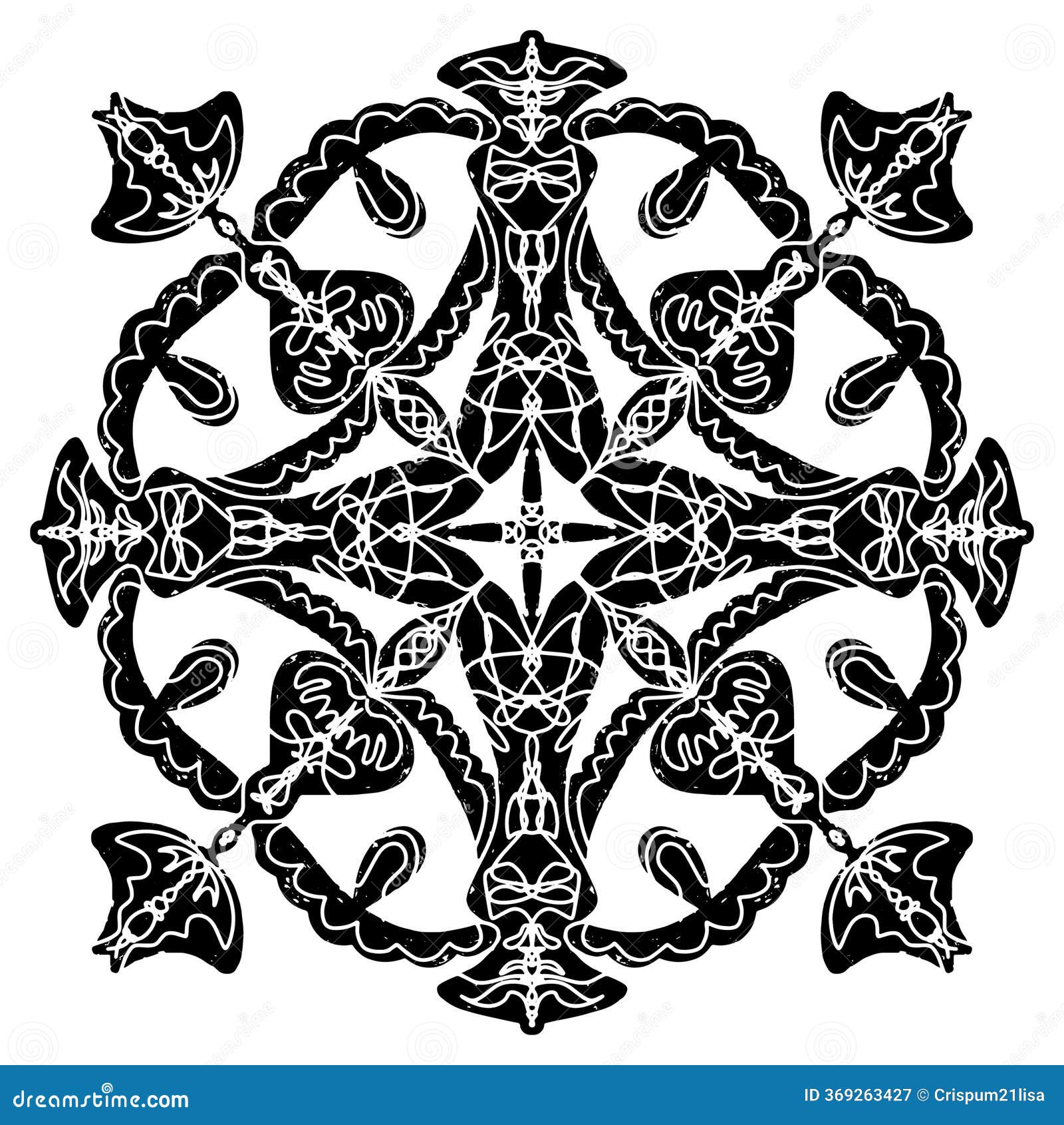 Intricate Black And White Hermann Grid Optical Illusion, Where Frenetic ...