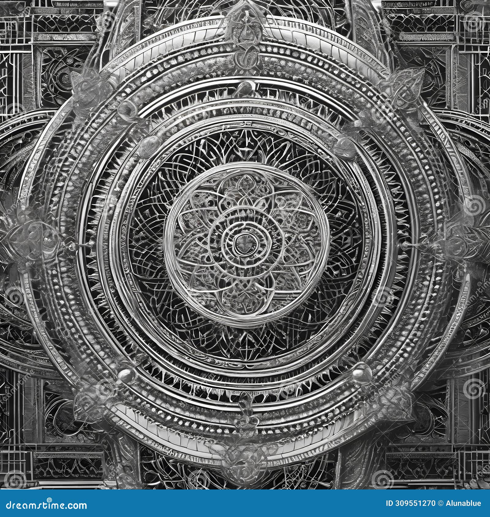 An Intricate Image Displaying a Composition Rich in Elements of Sacred ...