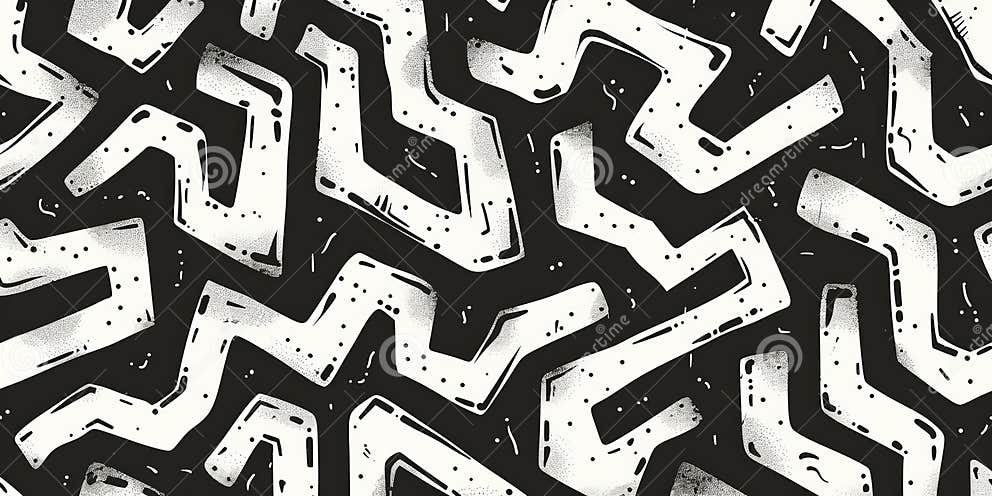 Intricate Black and White Pattern Drawing Stock Illustration ...