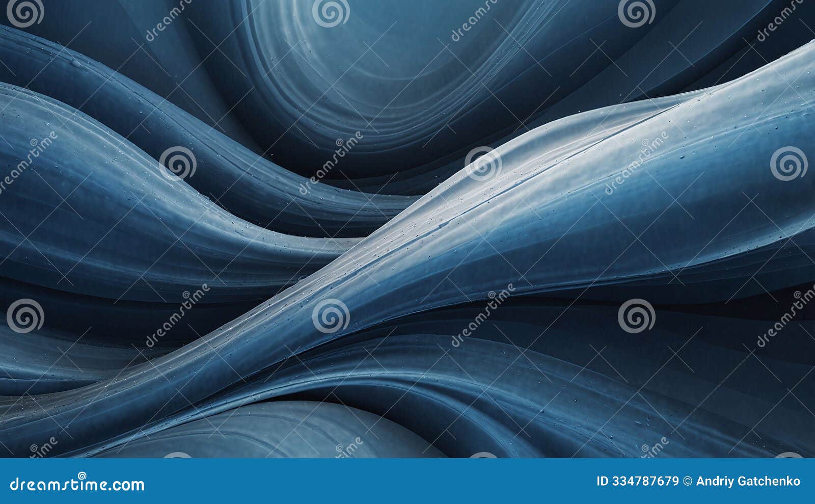 Intricate Blue Abstract Waves with Flowing Curves and Subtle Texture ...