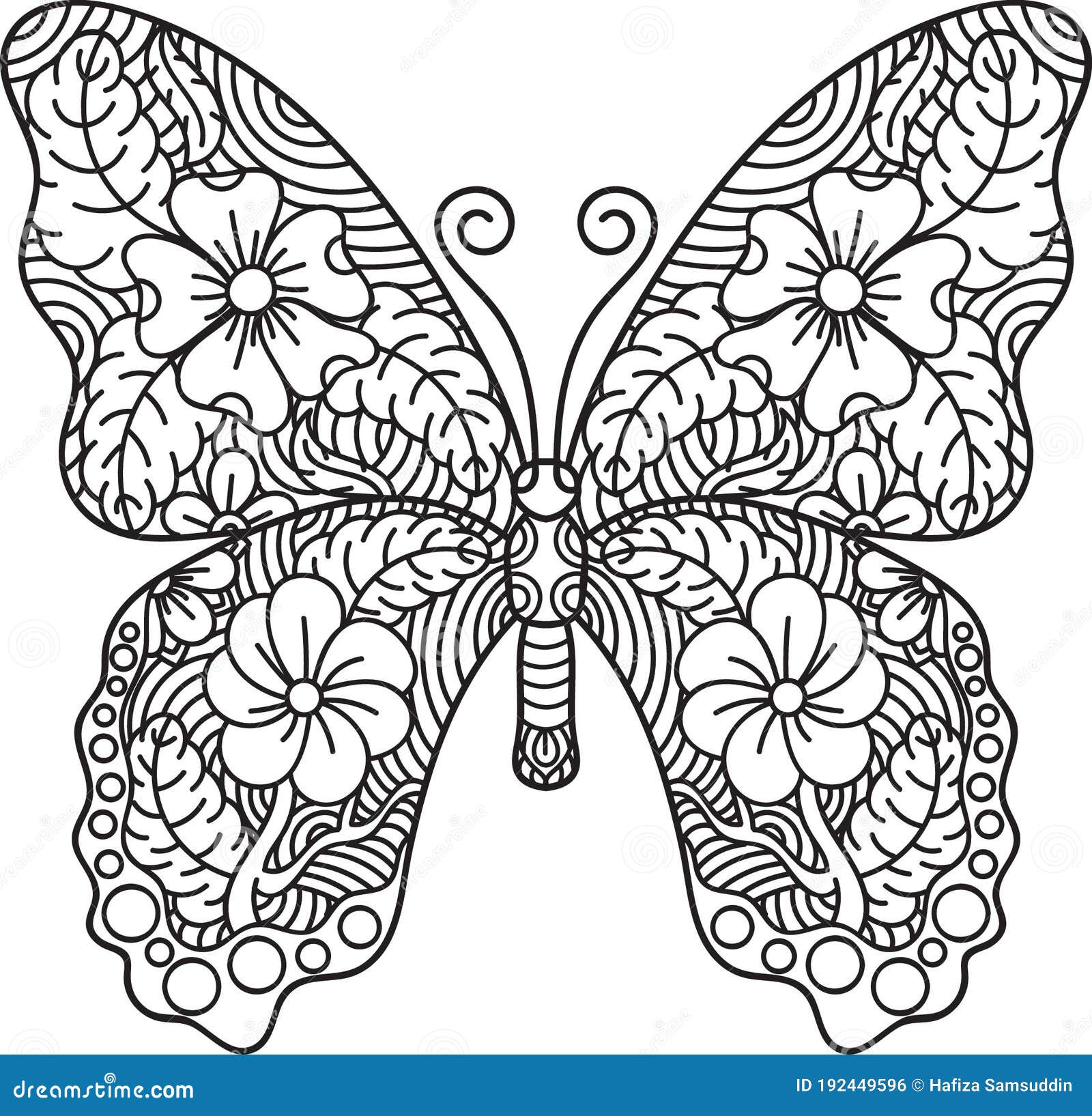 Intricate Butterfly Design Illustration Vector. Vector Illustration ...