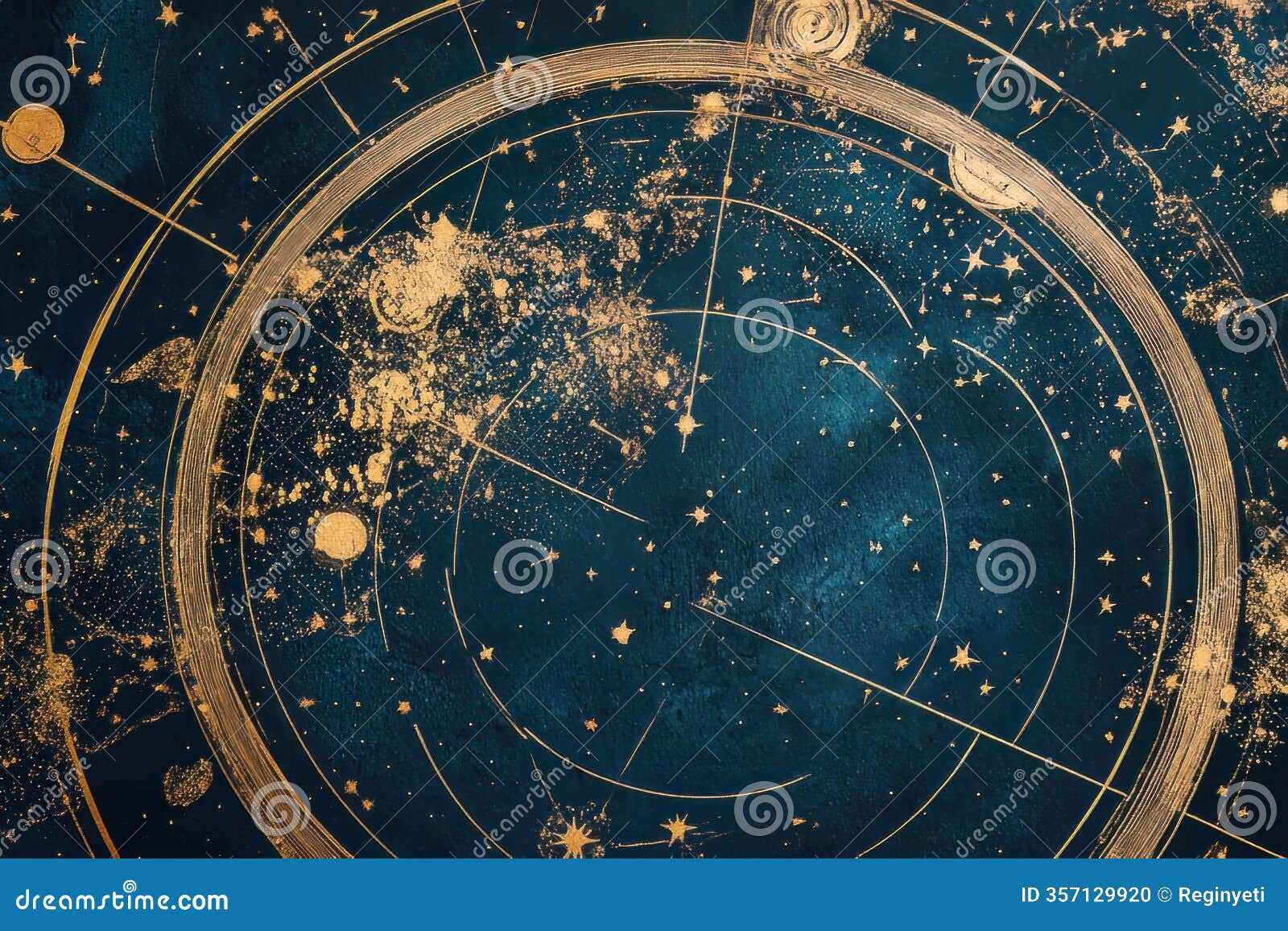 Intricate Celestial Map Featuring Constellations in Realistic Style ...
