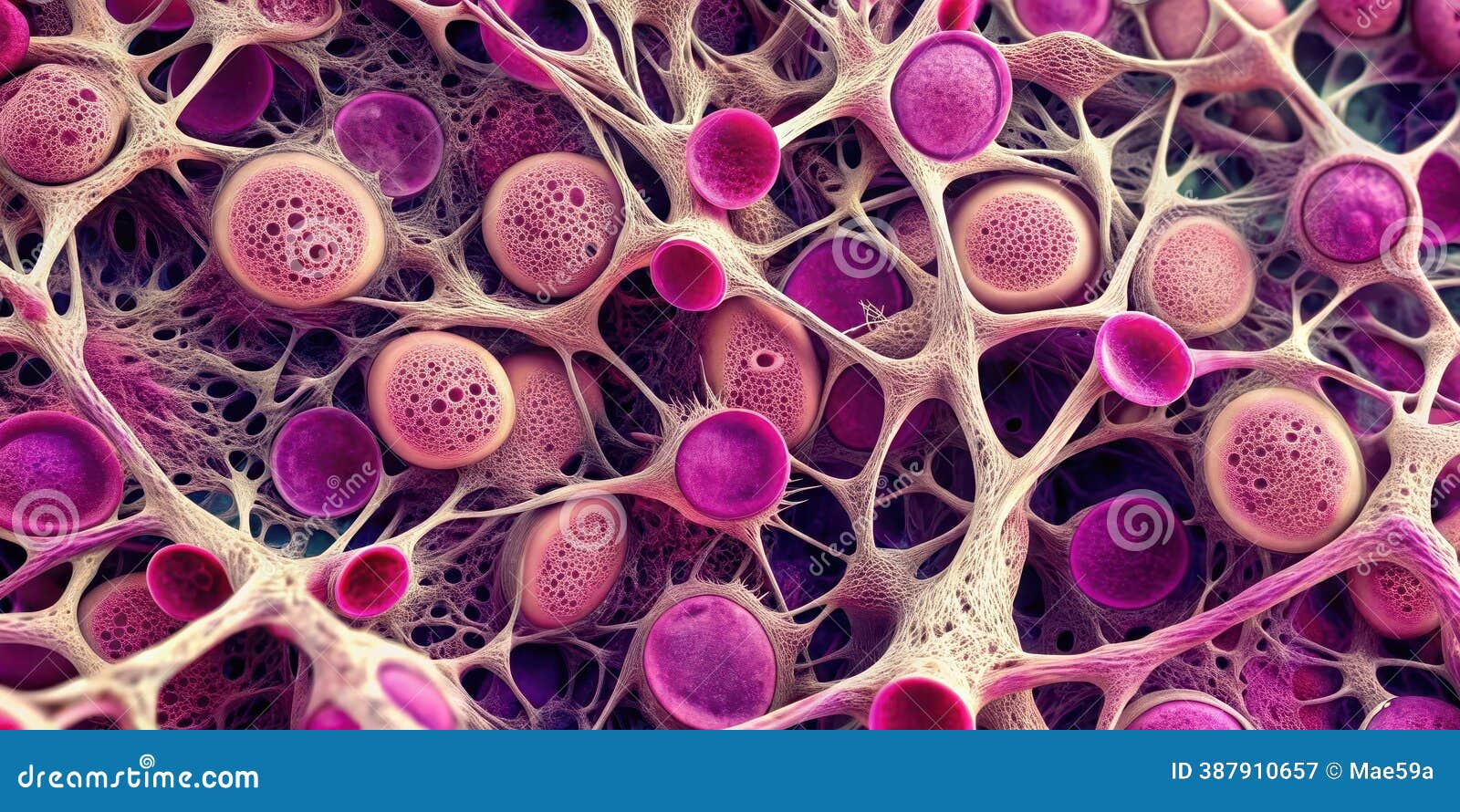 Microscopic Vesicles Magnified Show Thin Lipid Bilayer. Mini Cellular ...