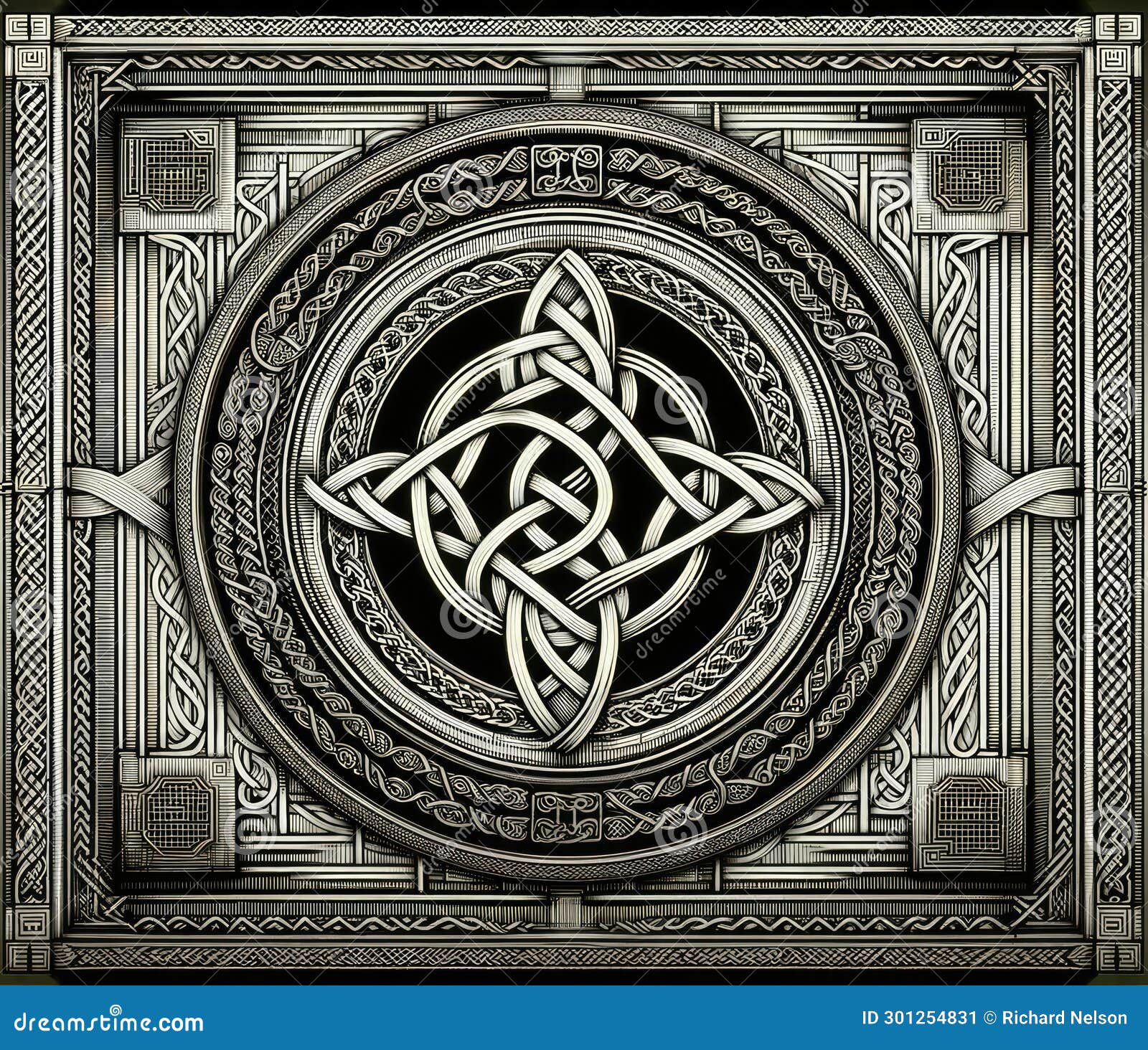 Intricate Celtic Knot Design Stock Illustration - Illustration of ...